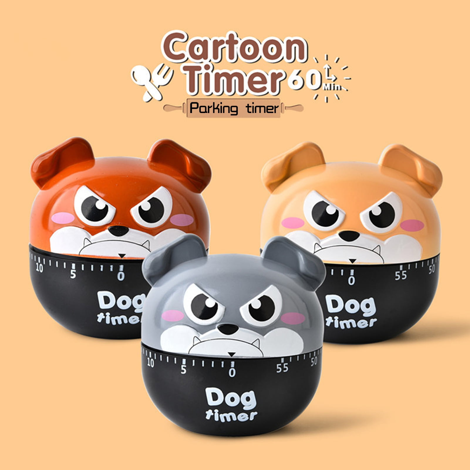 Joernso Cartoon Timer No Battery Time Management Wind Up 60 Minutes Dog ...