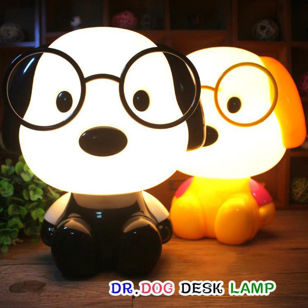 Joernso Children Bedroom Plug-in LED Night Light Cartoon Dog Reading ...