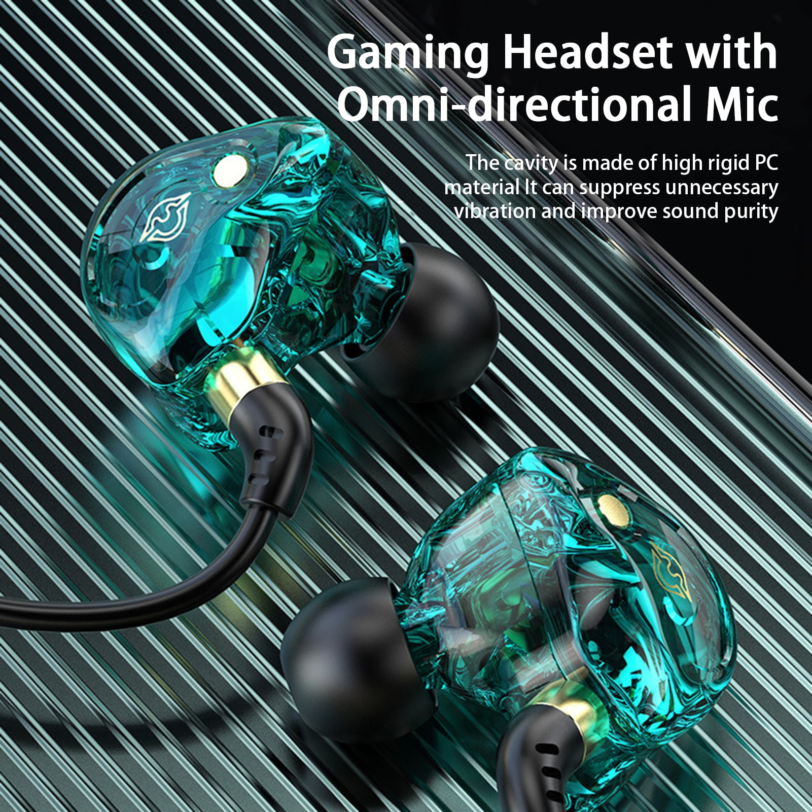 Joernso Computer Gaming Headset 3.5mm Jack In-ear Wired Headphone with Mic Bass Stereo HiFi ...