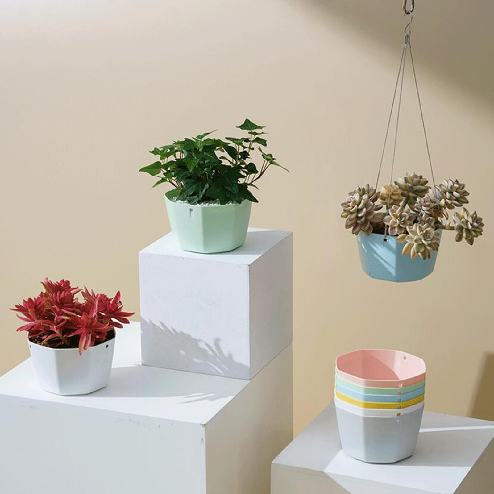 Joernso Convenient Flower Pot Easy Installation Plastic Hanging Anti-deform Breathable Nursery ...