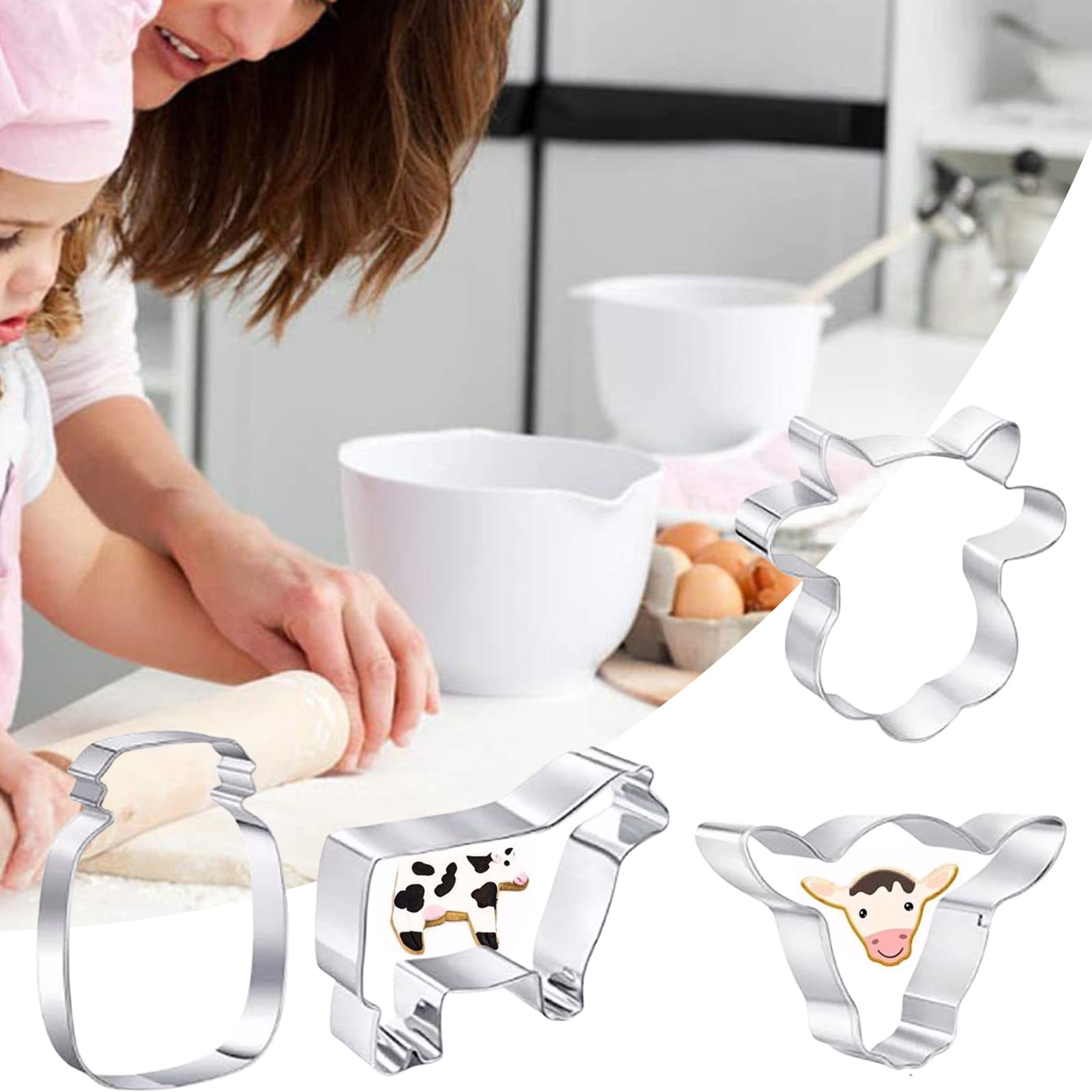Joernso Cow Cutter Creative Sturdy Shiny Farmhouse Cookie Cutters ...