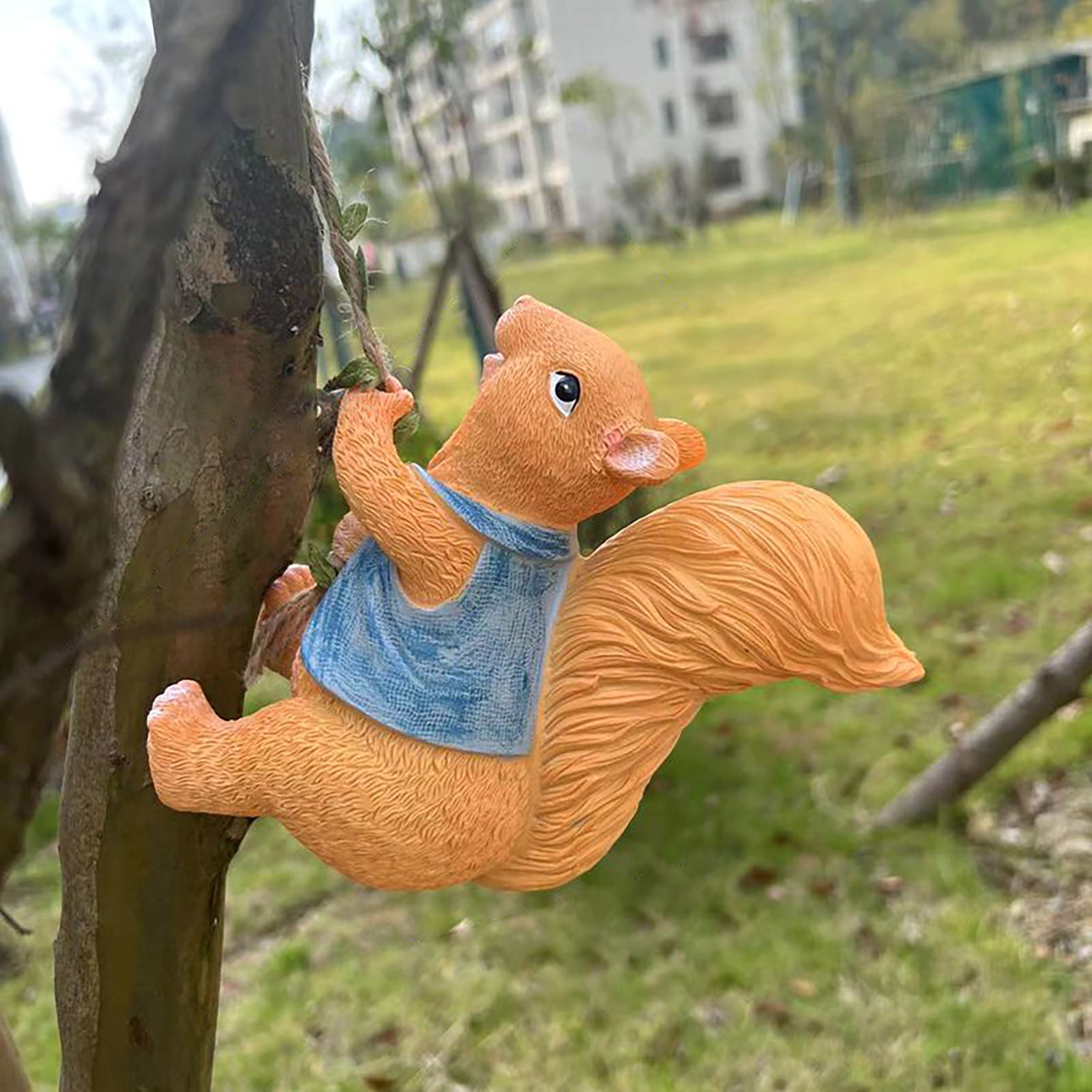 Joernso Cute Hanging Squirrel Garden Statue Realistic UV Resistant ...