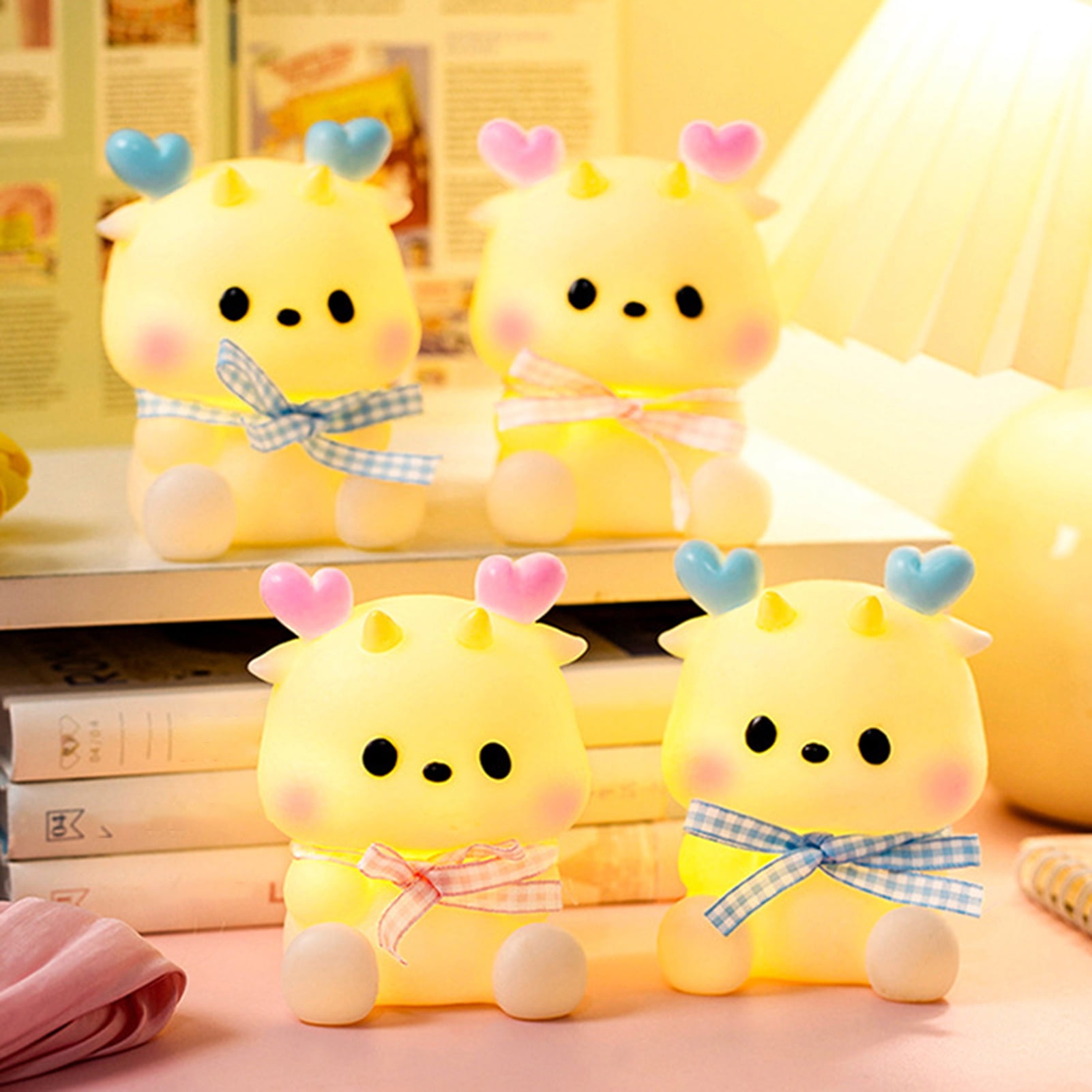 Joernso Cute Silicone Cartoon Lamp LED Night Light Soft Glow Flicker ...