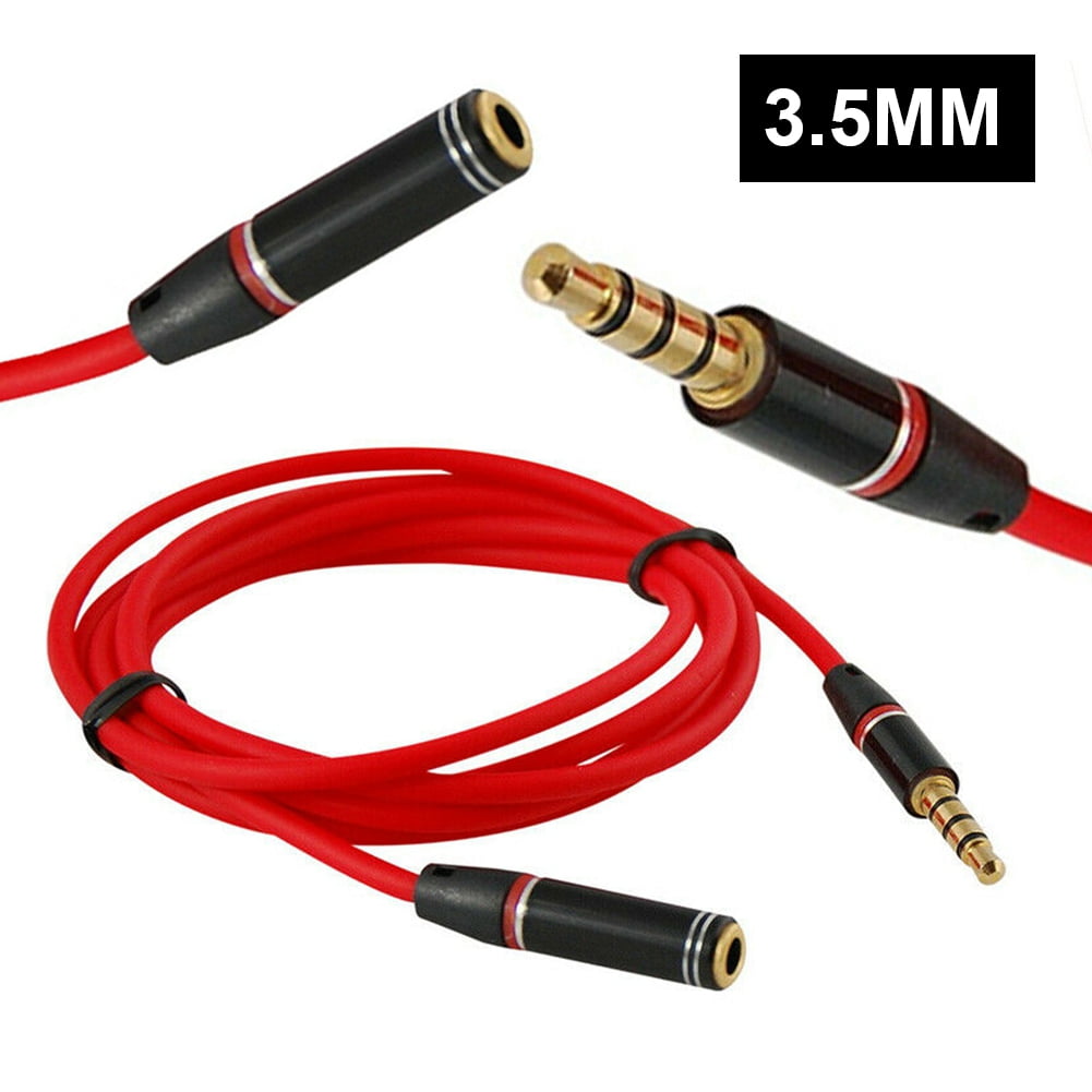 Joernso DOONJIEY 1.2m 3.5mm Male to Female 4 Pole AUX Extension Cable ...