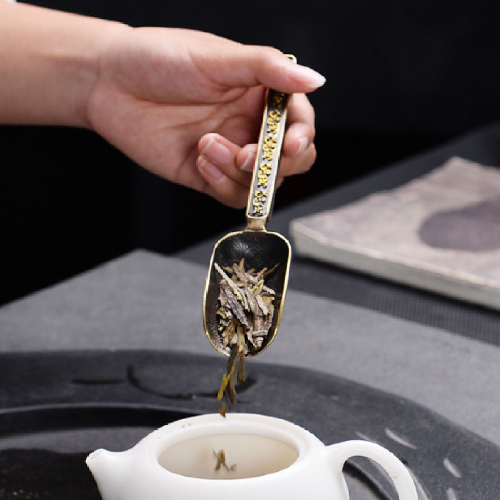 Joernso Delicate Tea Scoop Anti-stick Metal Versatile Compact Vintage ...