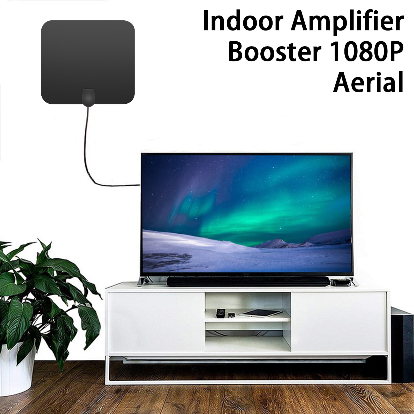 Joernso Digital Antenna 300Miles Reception Range HD-compatible High ...