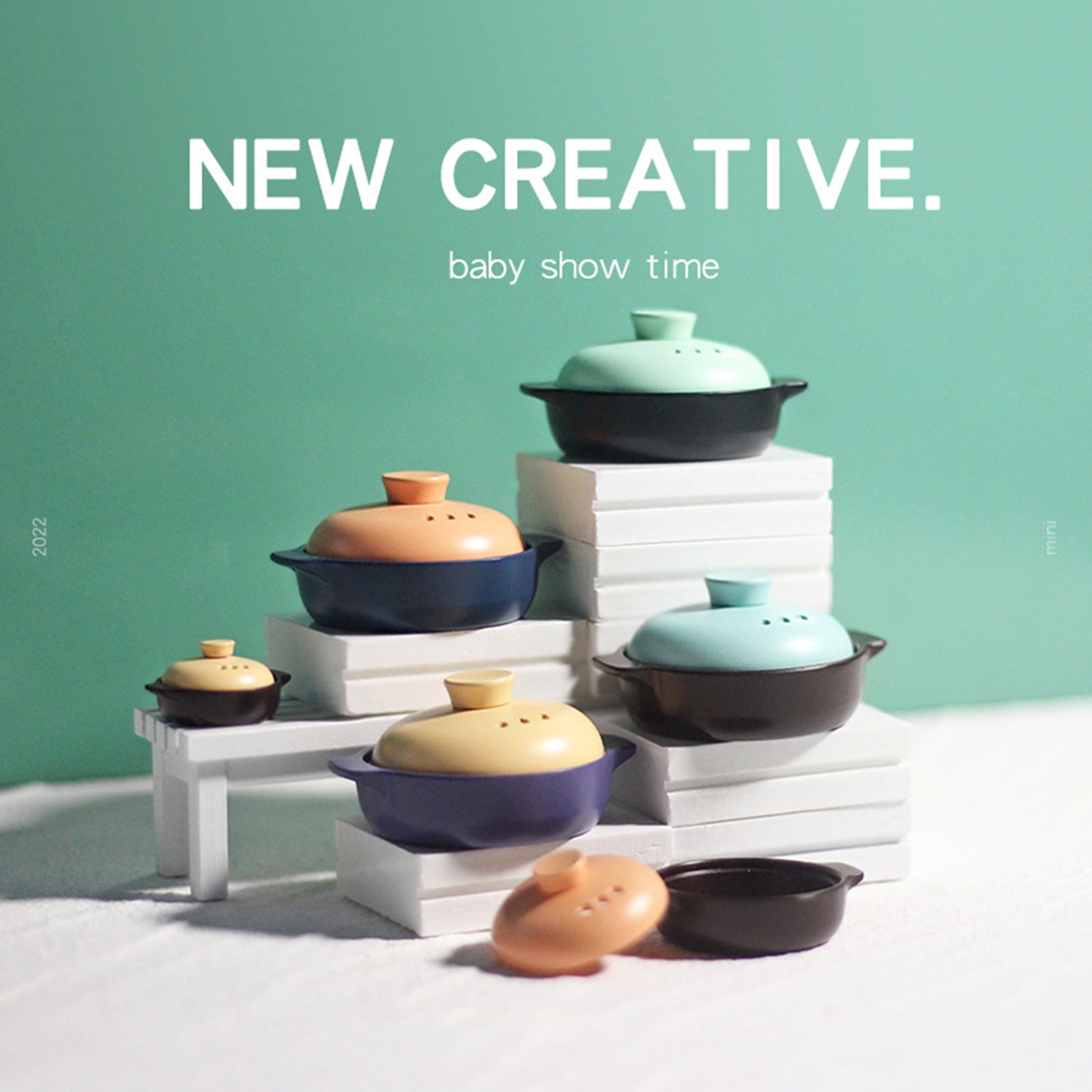 Joernso Dollhouse Pot with Lid High Reduction Realistic Mini Metal Soup ...