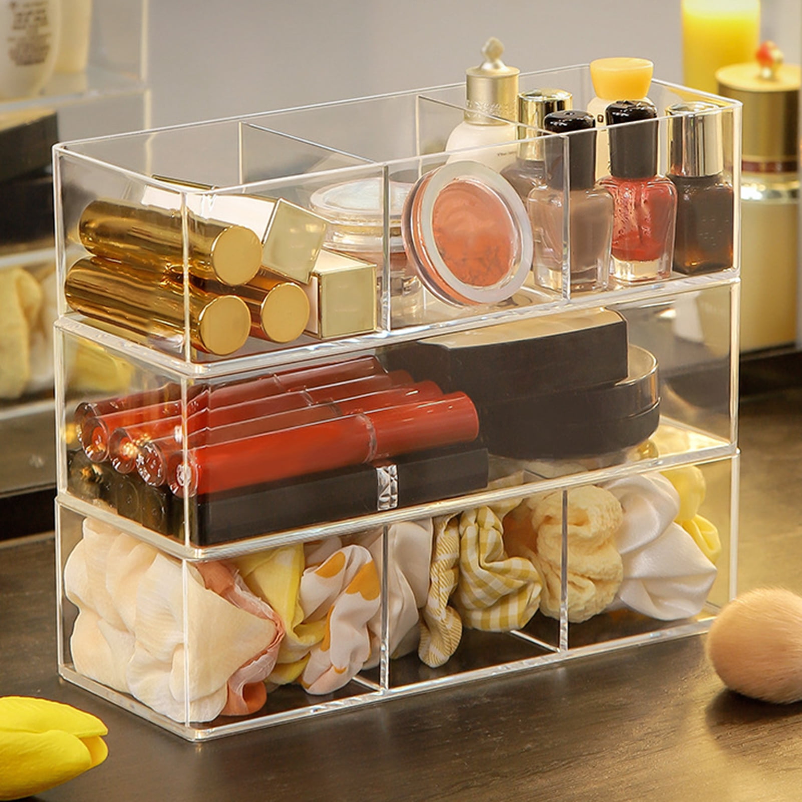 Joernso Drawer Organizer Multi-grids Stackable PS Beauty Accessories ...