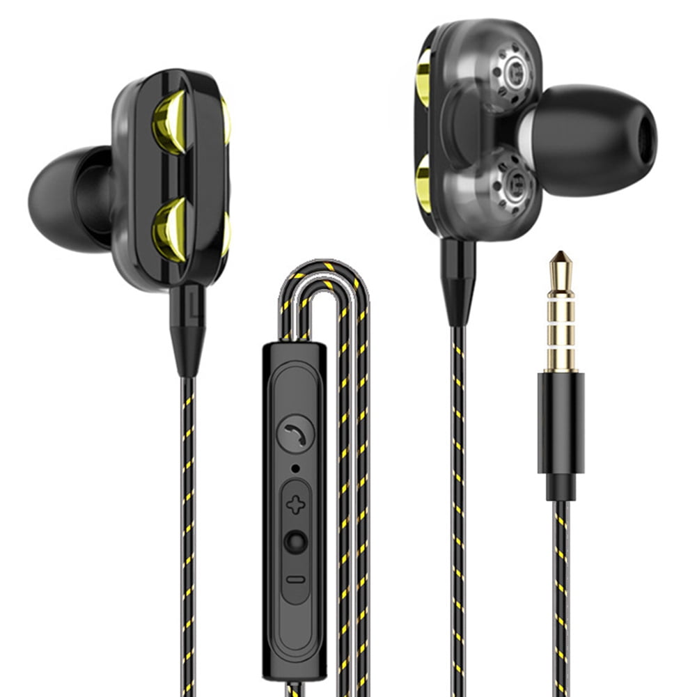 Joernso Dual Dynamic Circle Heavy Bass In-Ear Wired Earphone Headphone ...