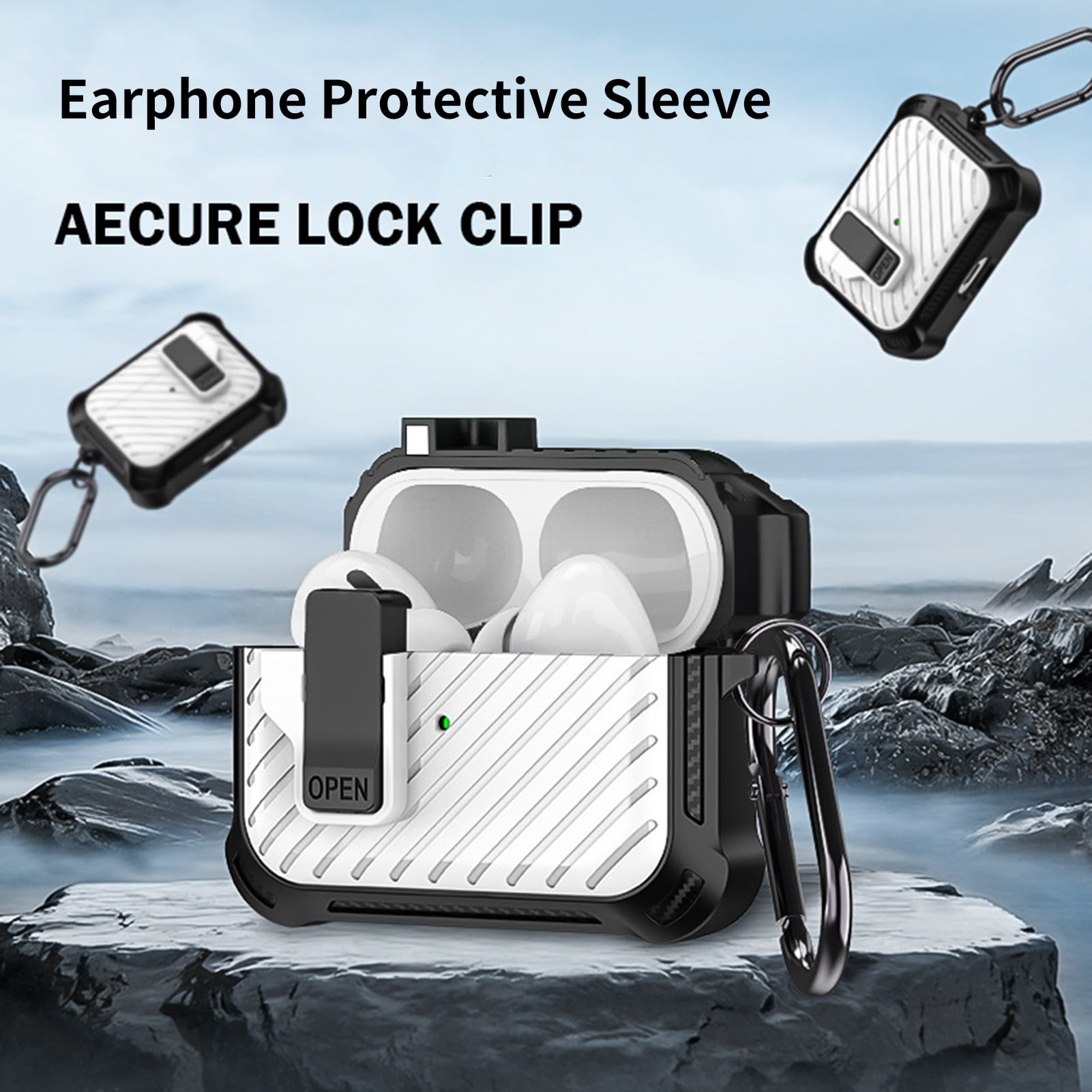 Joernso Earphone Case Tight Fit Automatic Pop-up Cover Shockproof All ...