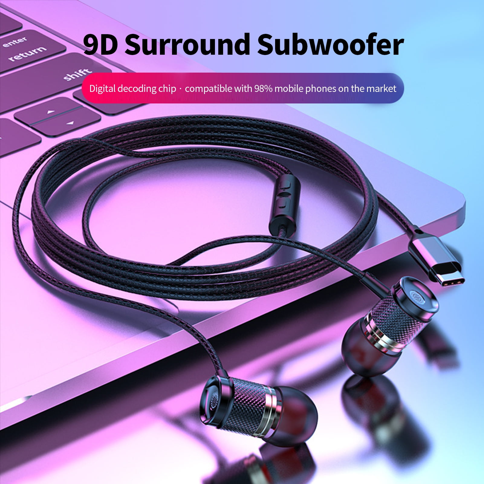 Joernso Earphone Noise Reduction Stereo Sound Ergonomic Composite ...