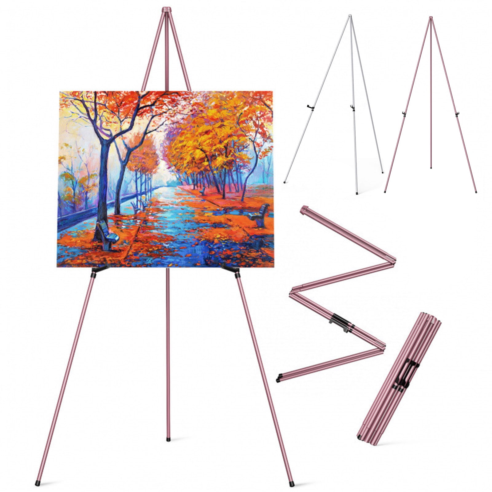 Joernso Easel Display Stand Collapsible Portable Metal Tripod Art ...