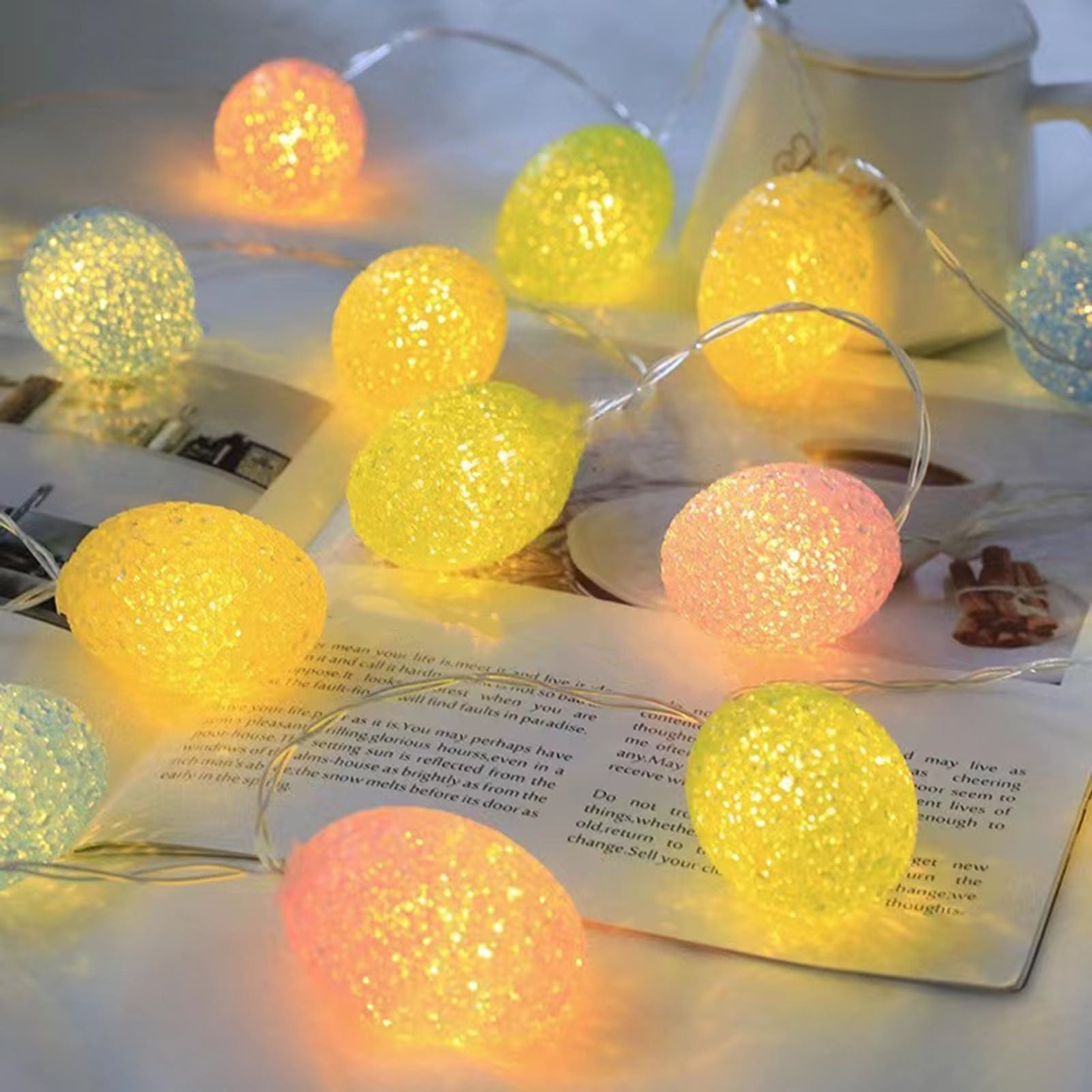 Joernso Easter Egg LED String Light Non-glaring Low-Power Consumption ...