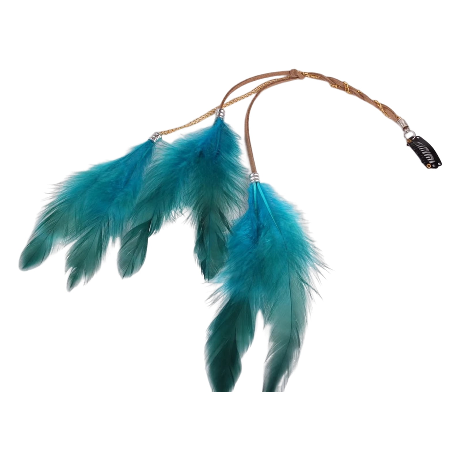 Joernso Feather Hair Pin Colorful Leather Long Tassel Hair Clip Easy ...