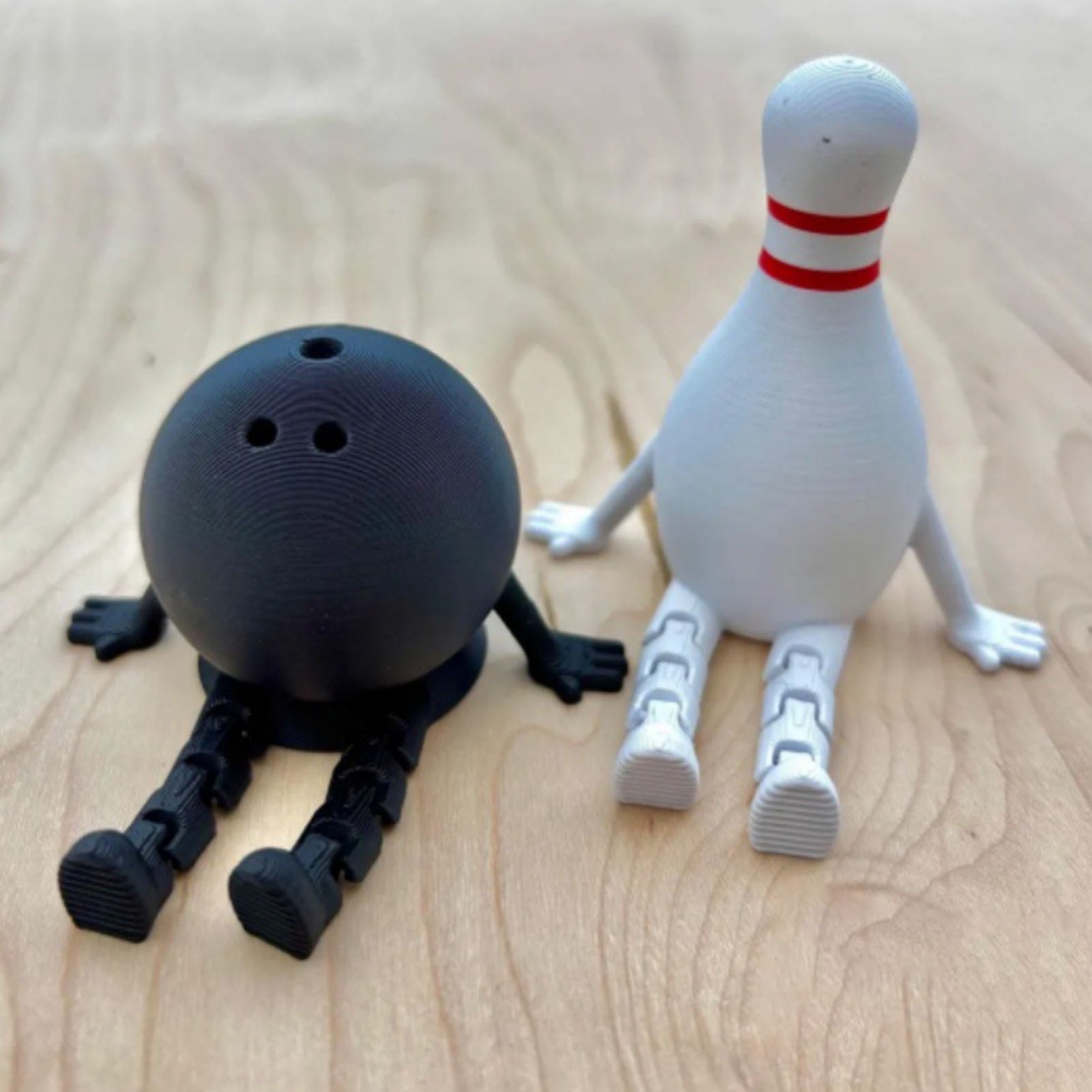Joernso Flexible Bowling Buddy Bowling Pin Ball Desk Buddy with ...