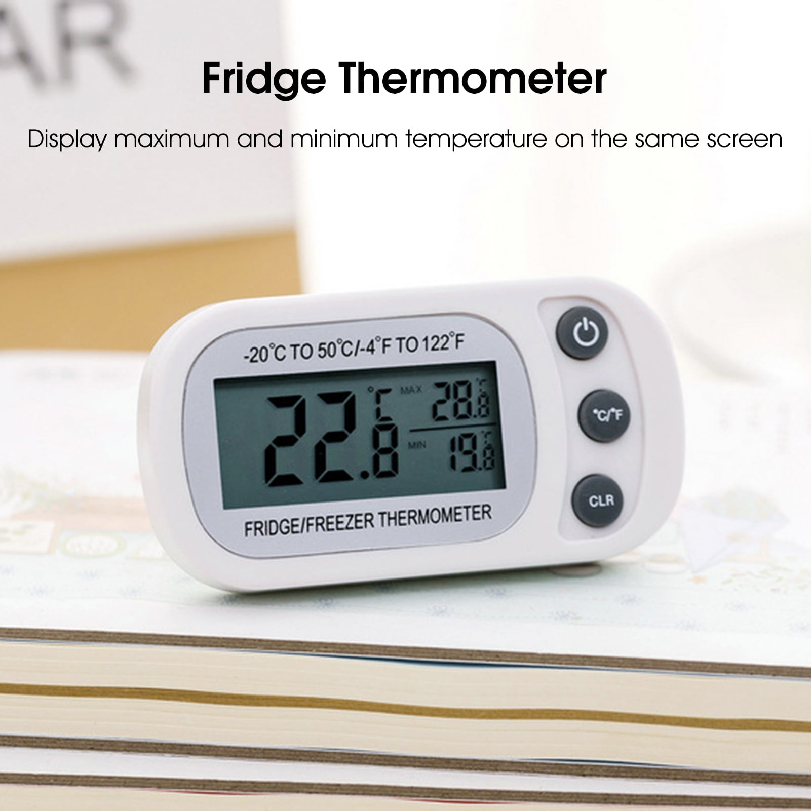 Joernso Fridge Thermometer Anti-humidity High Accuracy IPX3 Waterproof ...