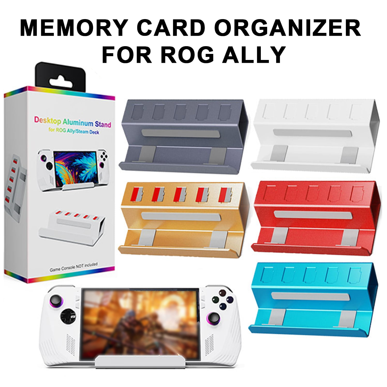 Joernso Game Console Bracket Aluminum Alloy Anti-Slip 5 Card Slots ...