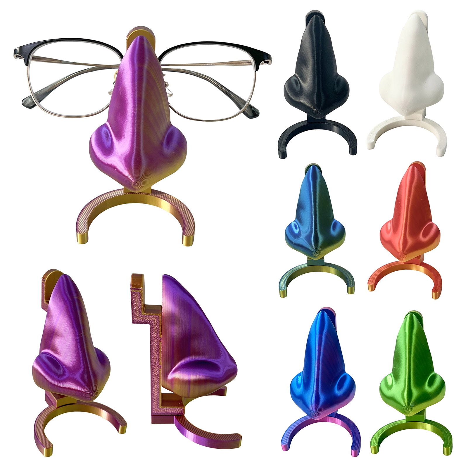 Joernso Glasses Holder for Desk Nose Shaped Sunglasses Stand Organizer ...