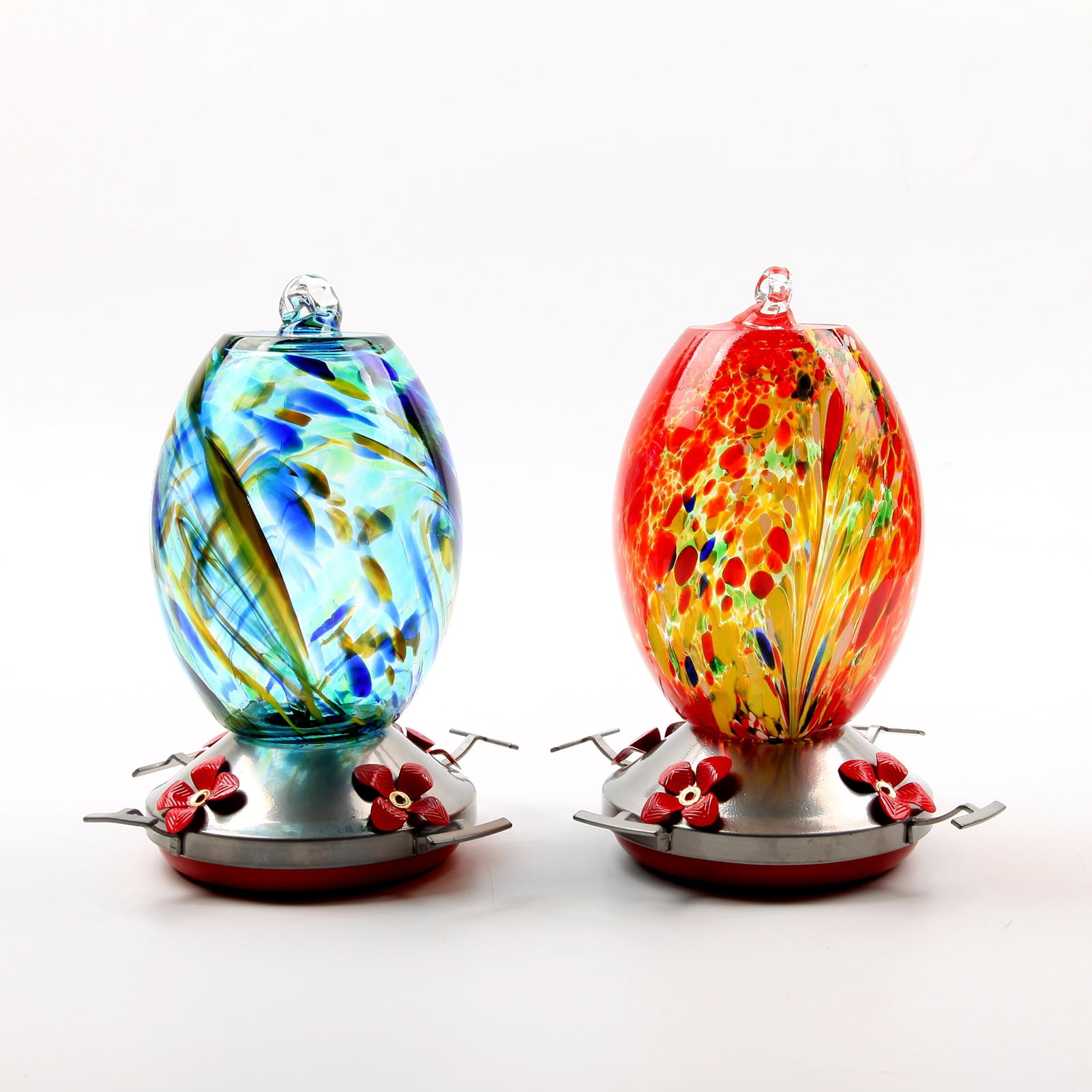 Joernso Good Shaped Bright-colored Bird Feeder Glass Beautiful Festive ...