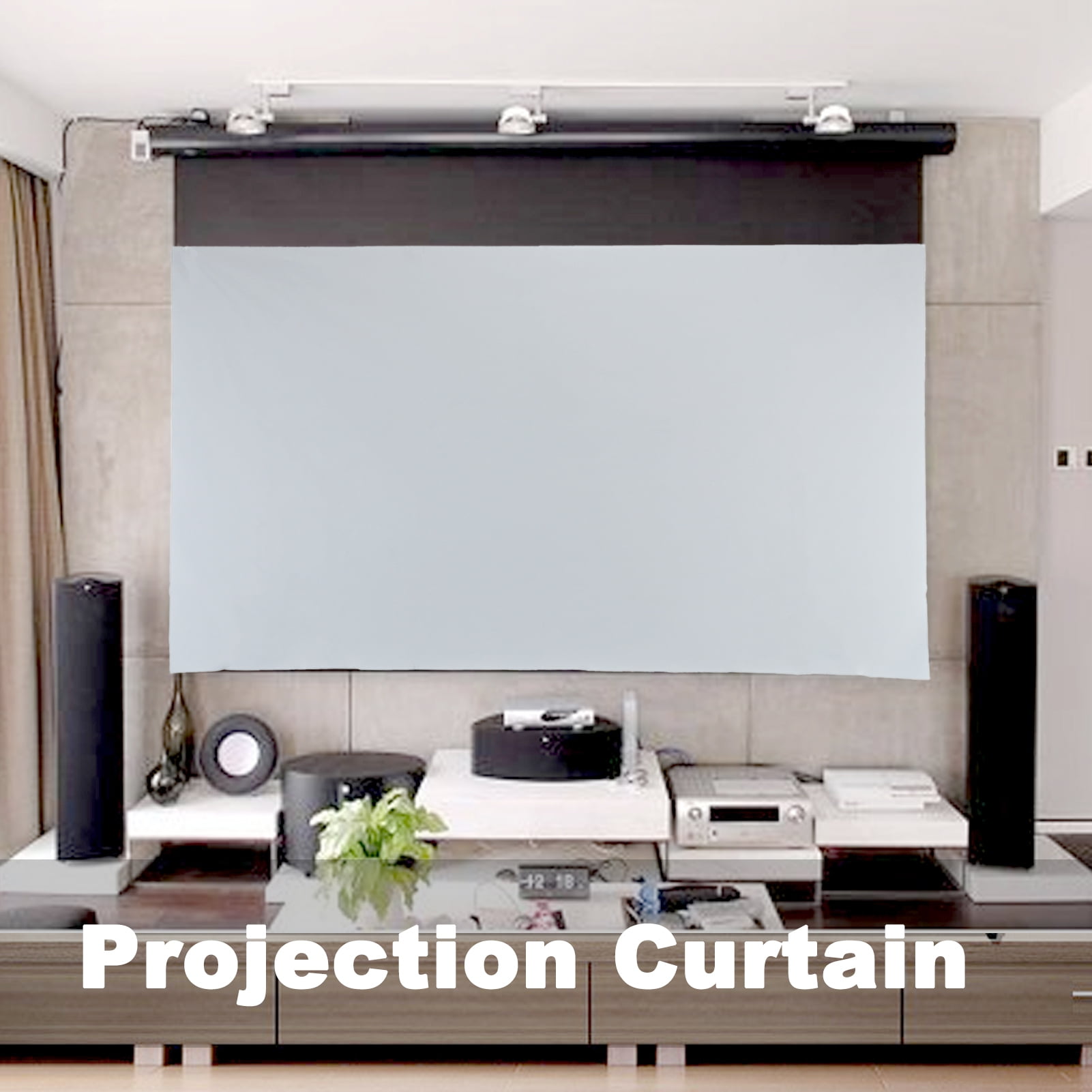 Joernso H120Q Projector Screen Foldable Simple Design Polyester 120 ...