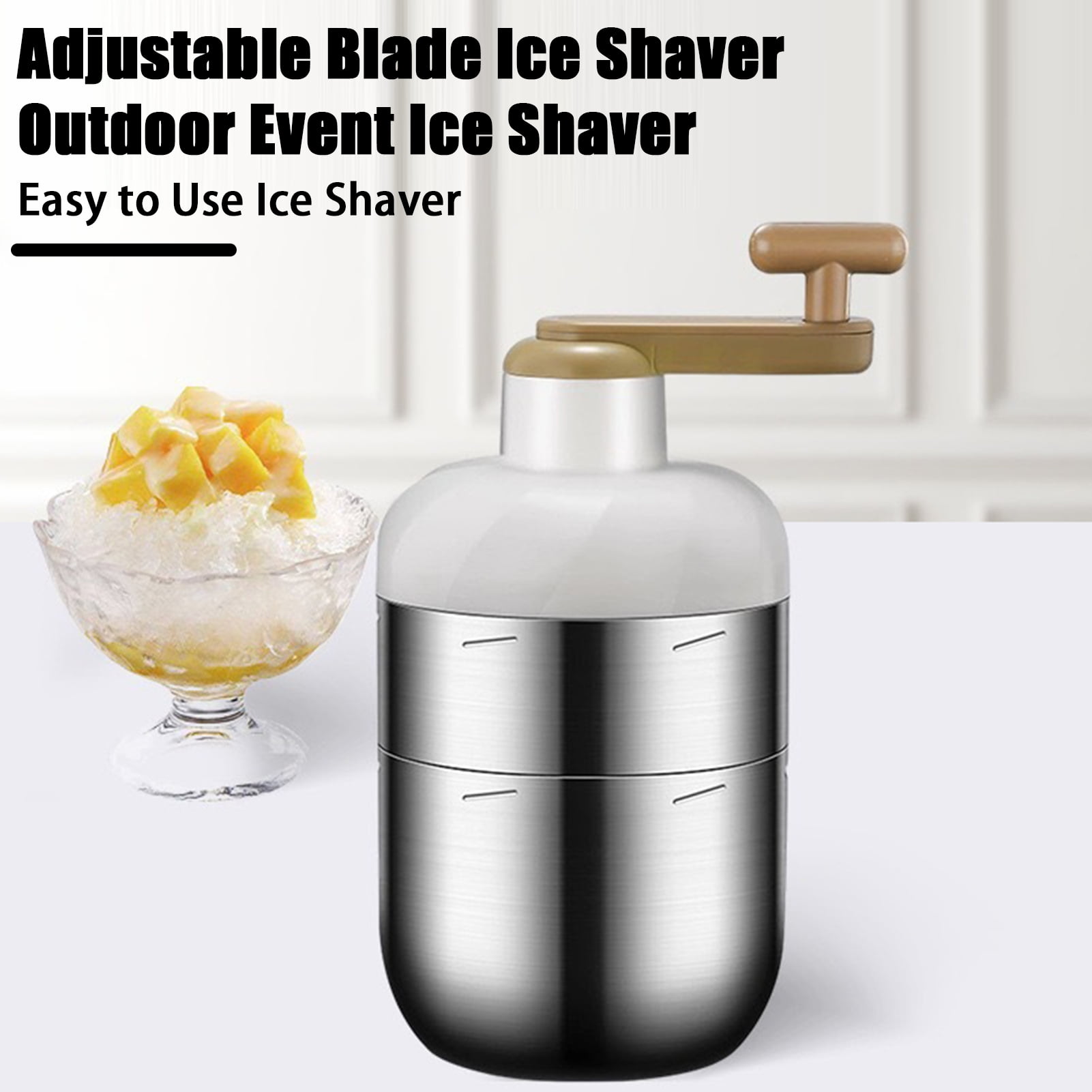 Joernso Hand-cranked Ice Shaver Ice Crusher Household Ice Breaker ...