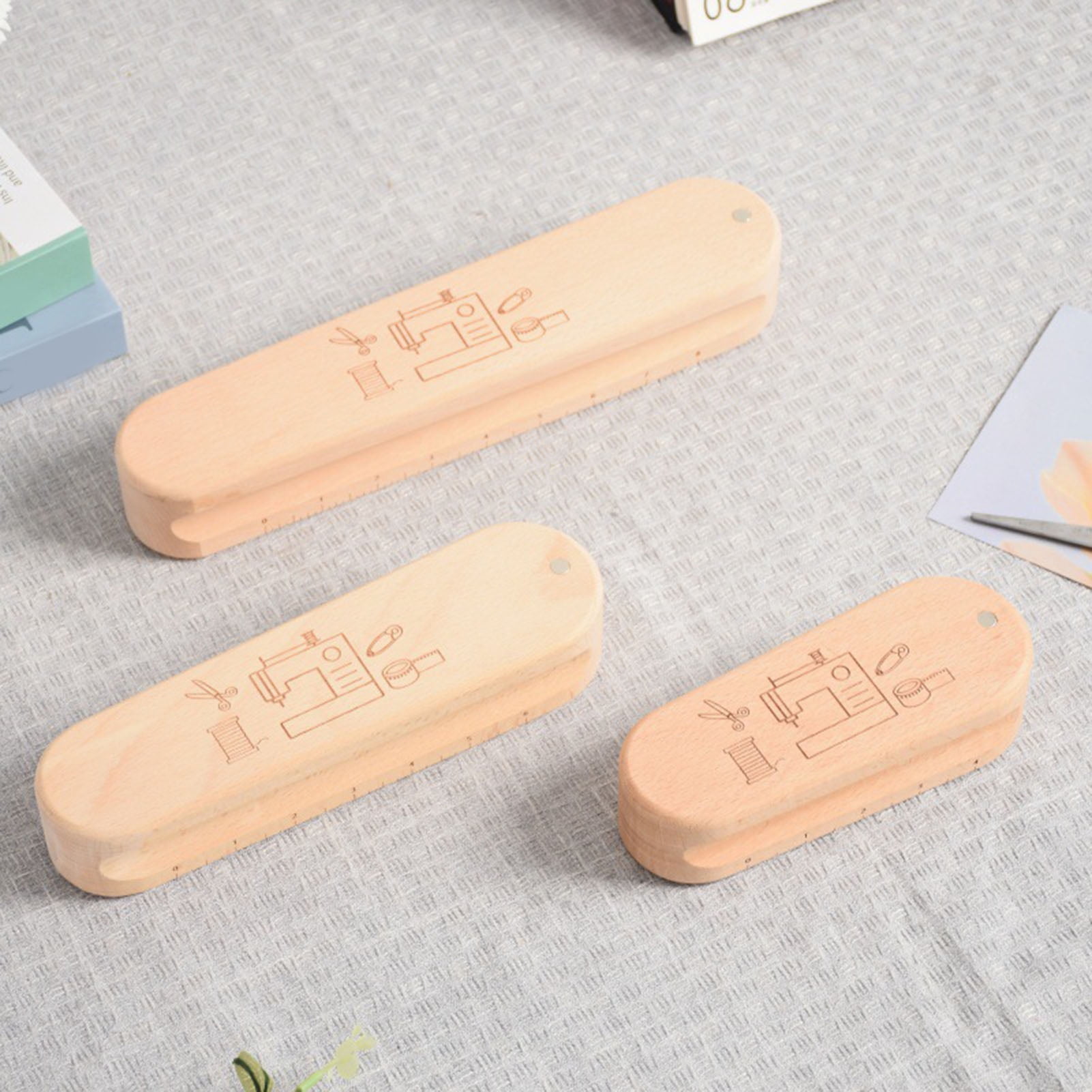 Joernso Hardwood Magnetic Tailors Clapper with Scale Professional Steam ...