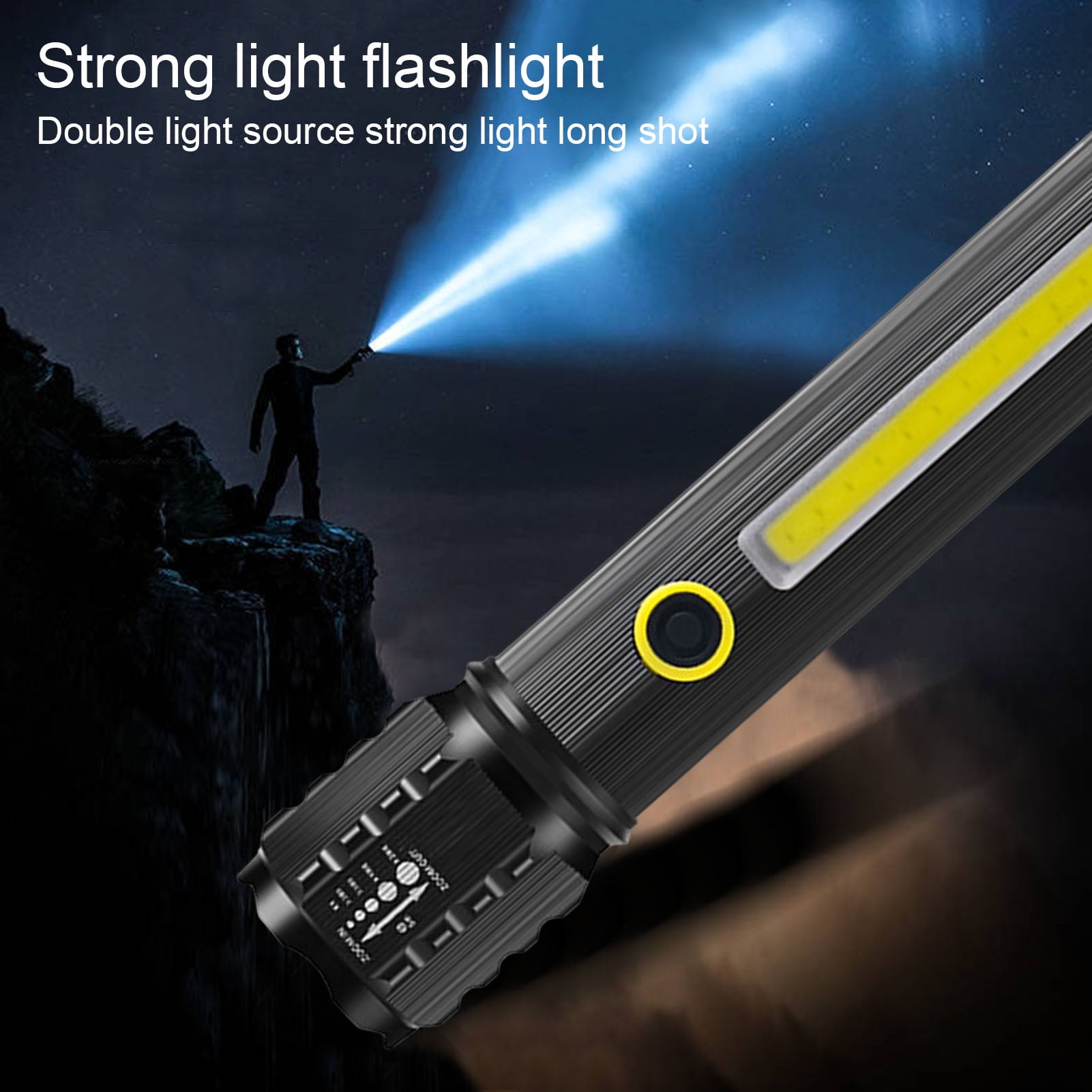 Joernso High Lumens Rechargeable Flashlight Waterproof Long Irradiation ...