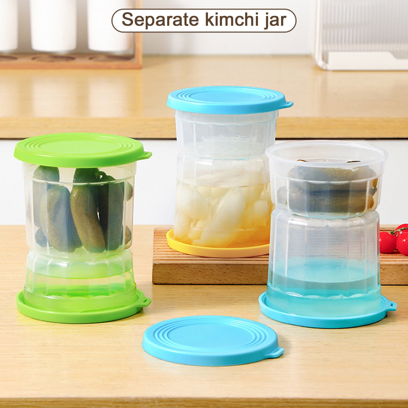 Joernso Hourglass Pickle Jar Pickle Juice Separator Food Grade BPA Free ...
