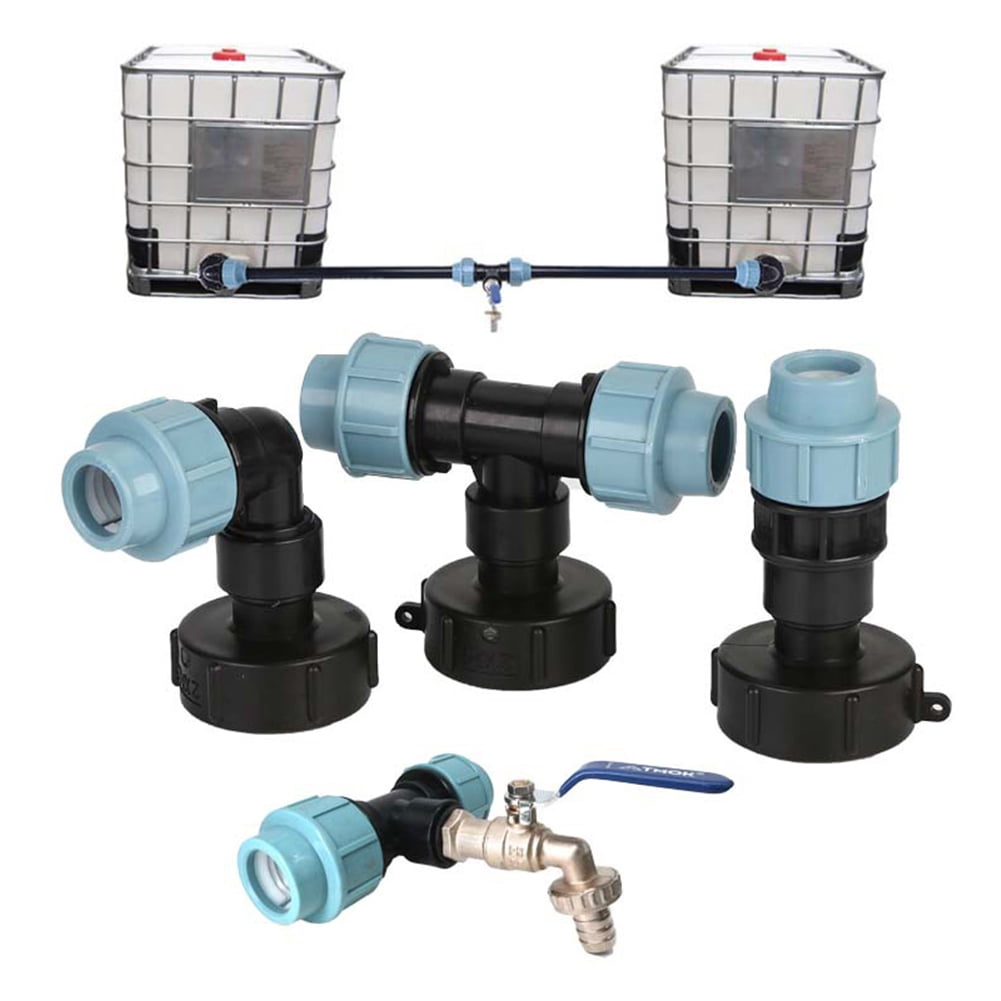 Joernso IBC Tank Water Pipe Connector Garden Lawn Hose Adapter Home Tap ...
