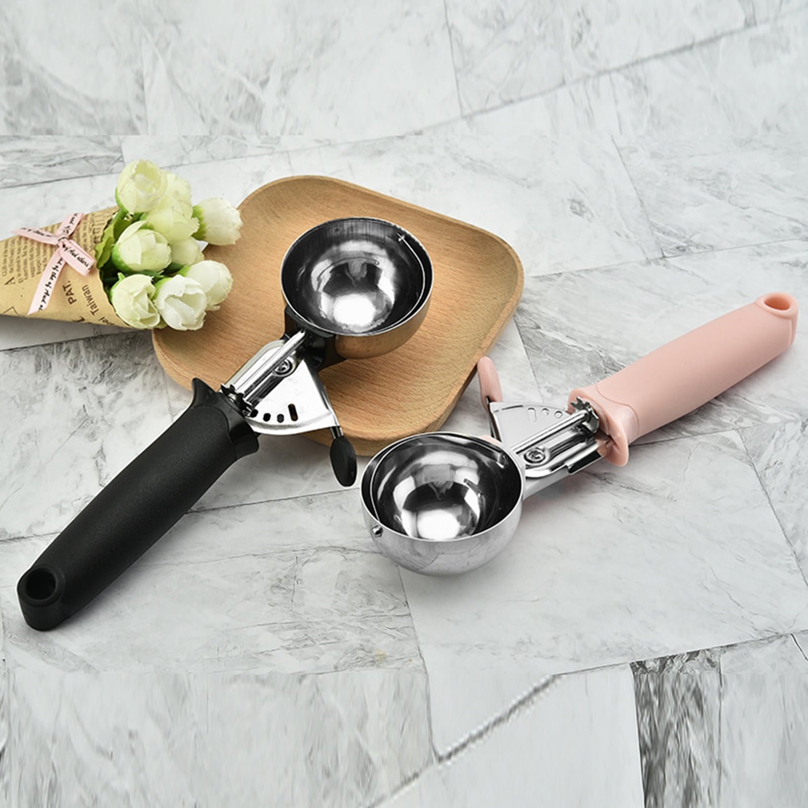 Joernso Ice Cream Scoop High Hardness Smooth Stainless Steel Kitchen ...