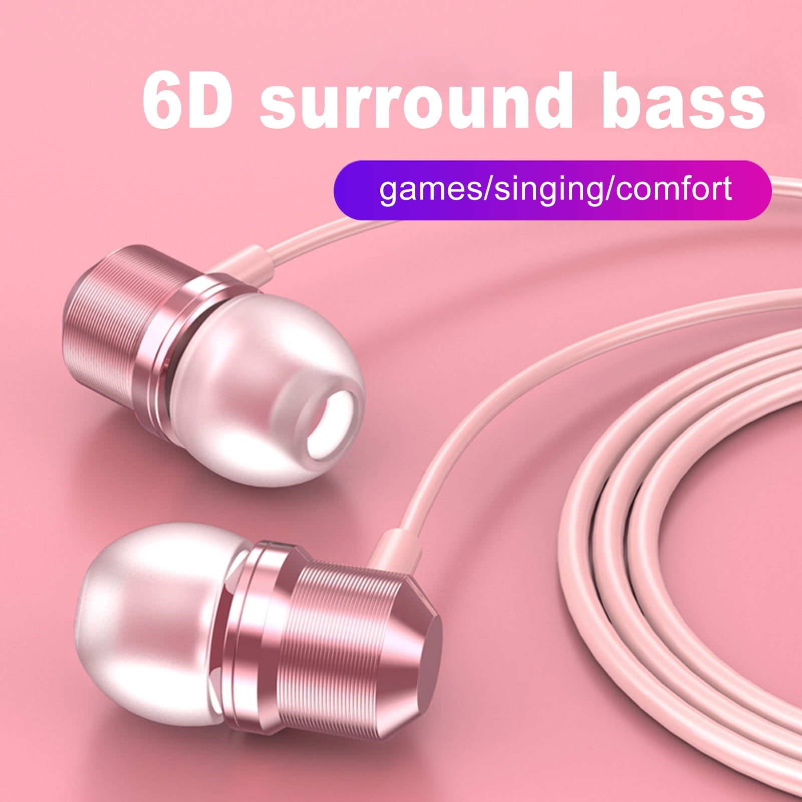 Joernso In-ear Wired Earphone Metal Magnetic Subwoofer Mic Volume ...