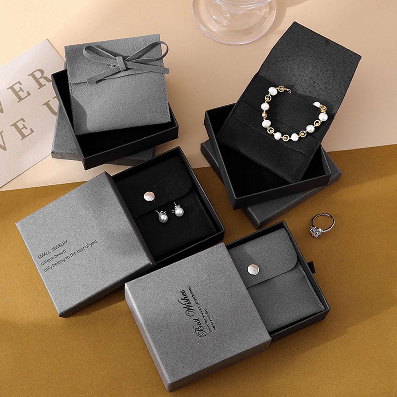 Joernso Jewelry Pouch Bag Compact Size Portable Rings Necklaces Storage ...