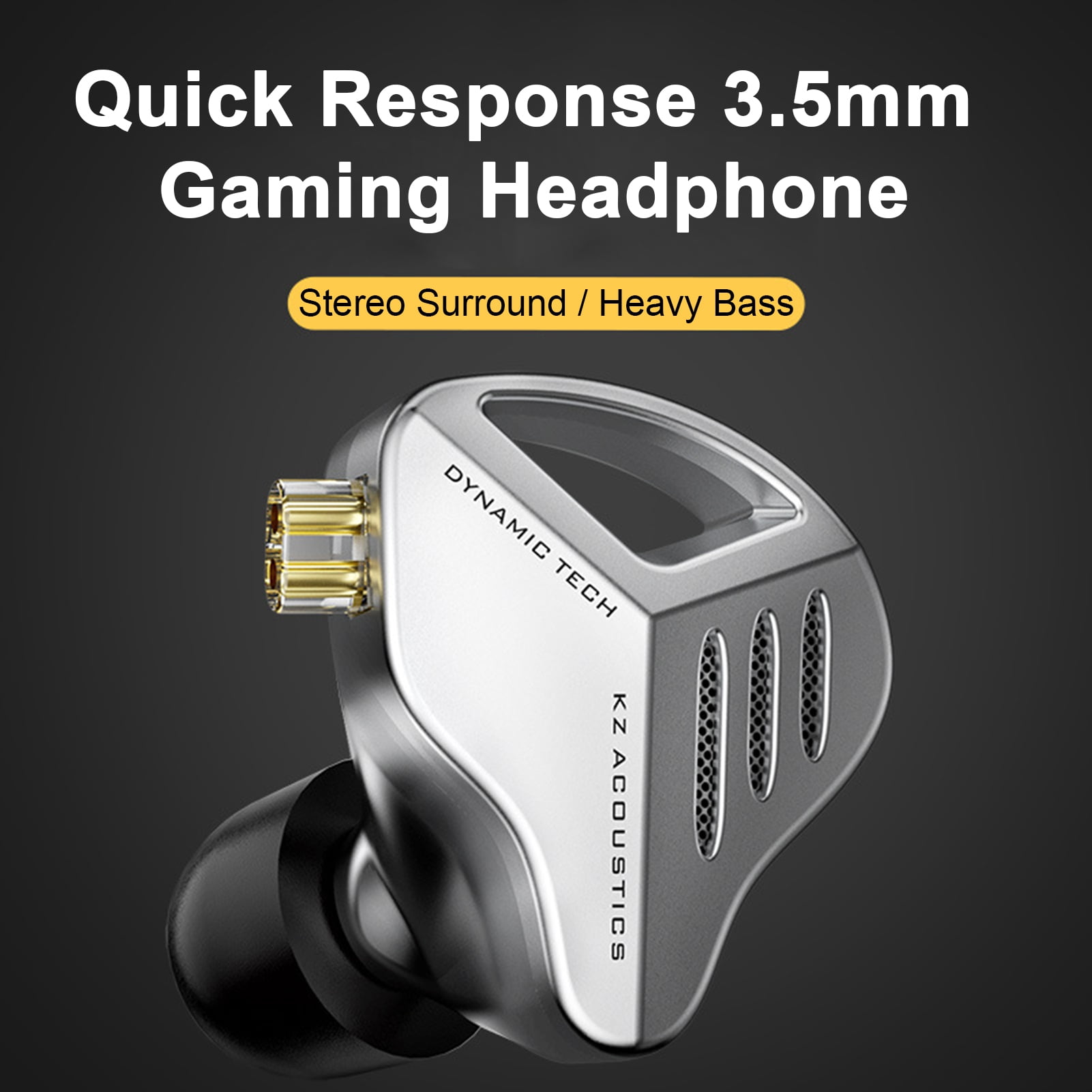 Joernso KZ-ZVX Wired Headset Dynamic Coil In-ear Heavy Bass Stereo ...