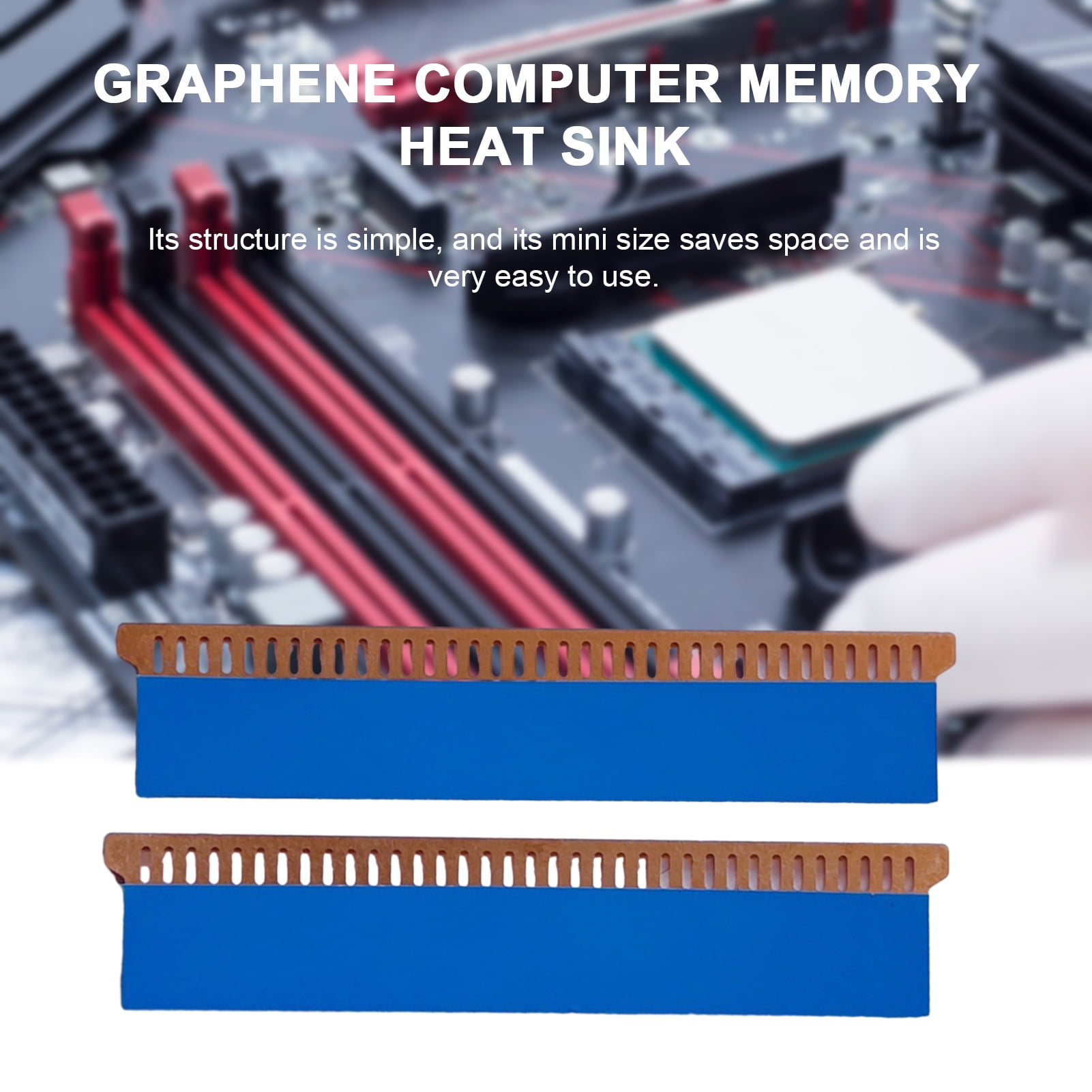 Joernso Laptop Memory Cooler Ultra-thin Universal Pure Copper Graphene Computer Memory Heat Sink ...