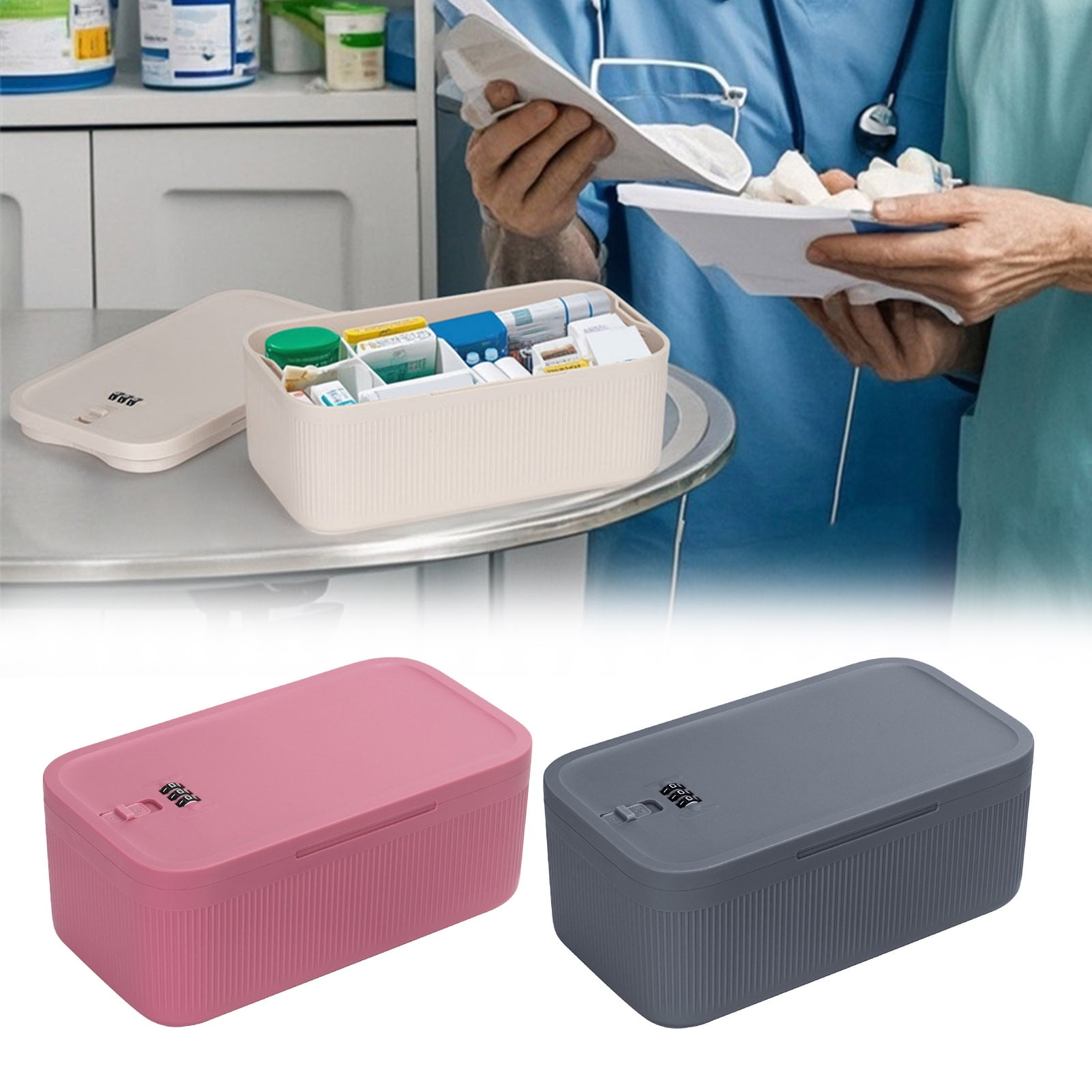 Joernso Lockable Storage Box Large Capacity Easy to Setup Multipurpose ...