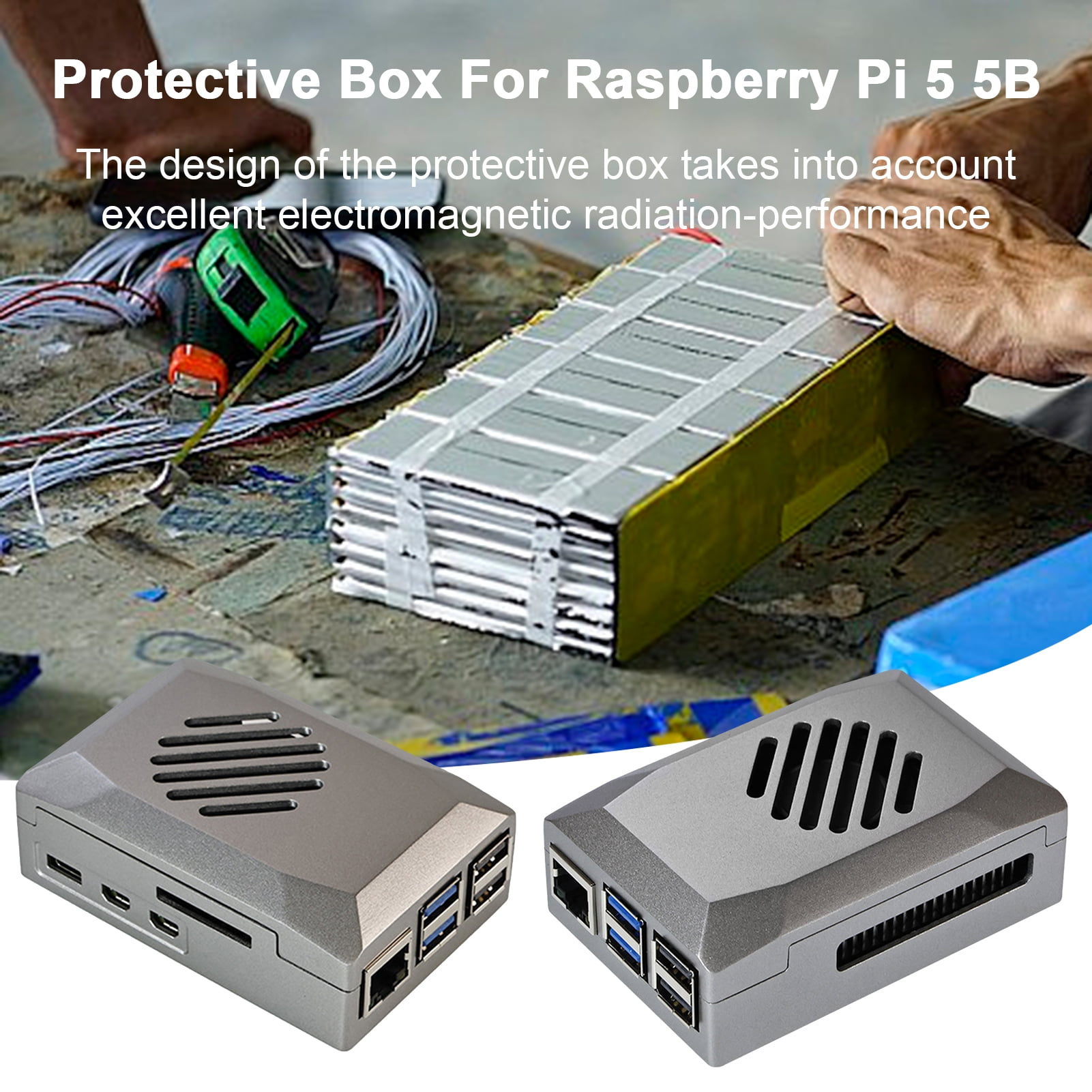 Joernso Mainboard Shadow Case with PWM Cooling Fan Protective Case Efficient Heat Dissipation ...