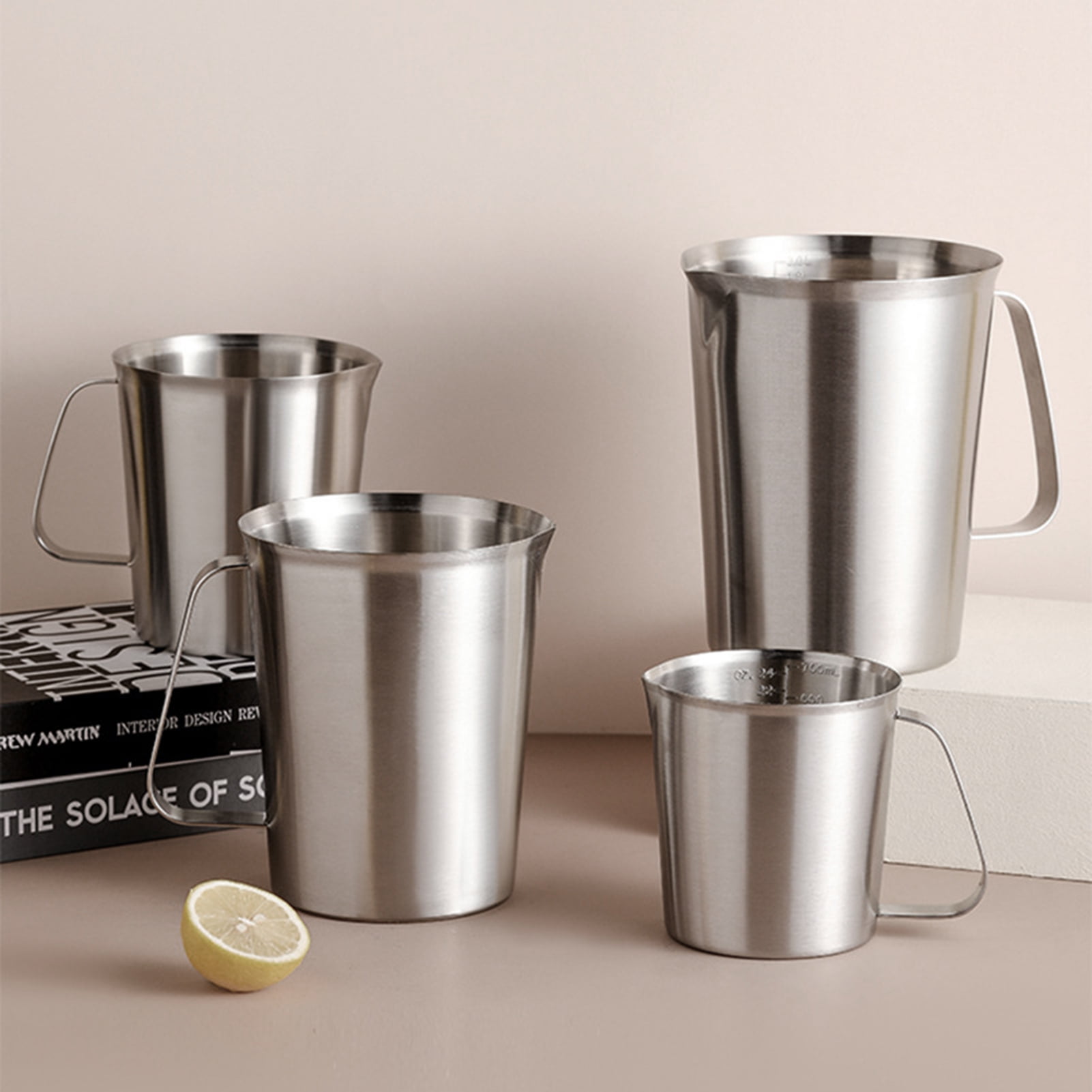 Joernso Measuring Cup Rustproof Large Capacity Stainless Steel Latte ...