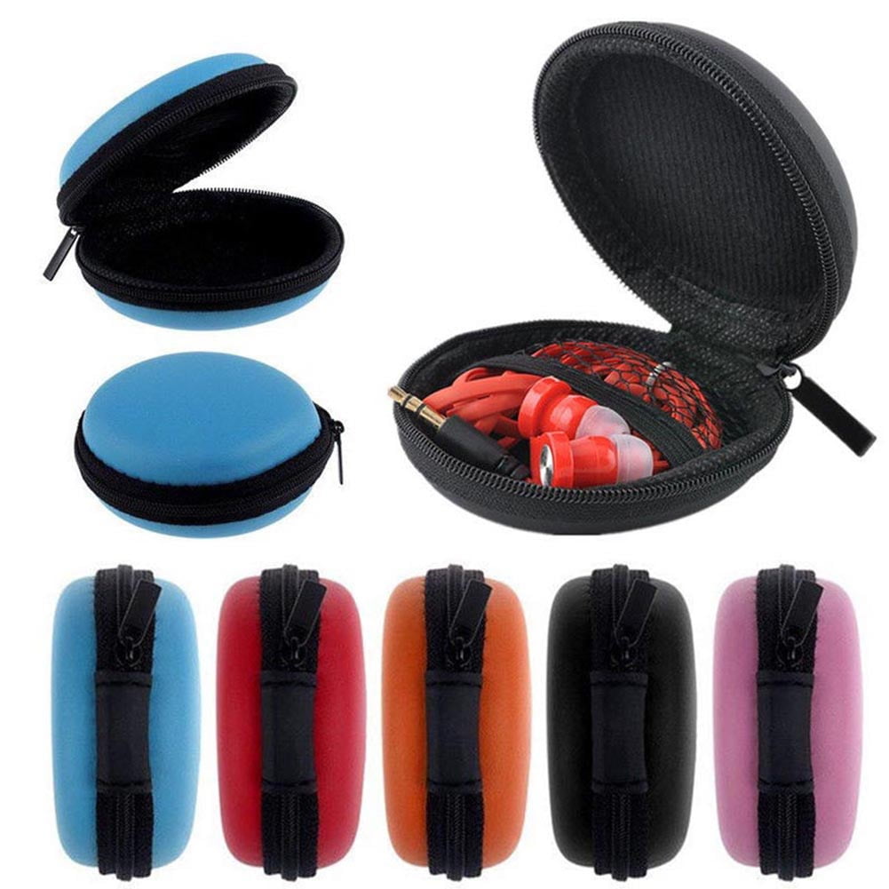 Joernso Mini Portable Round Earphone Cable USB Data Cord Storage Bag ...