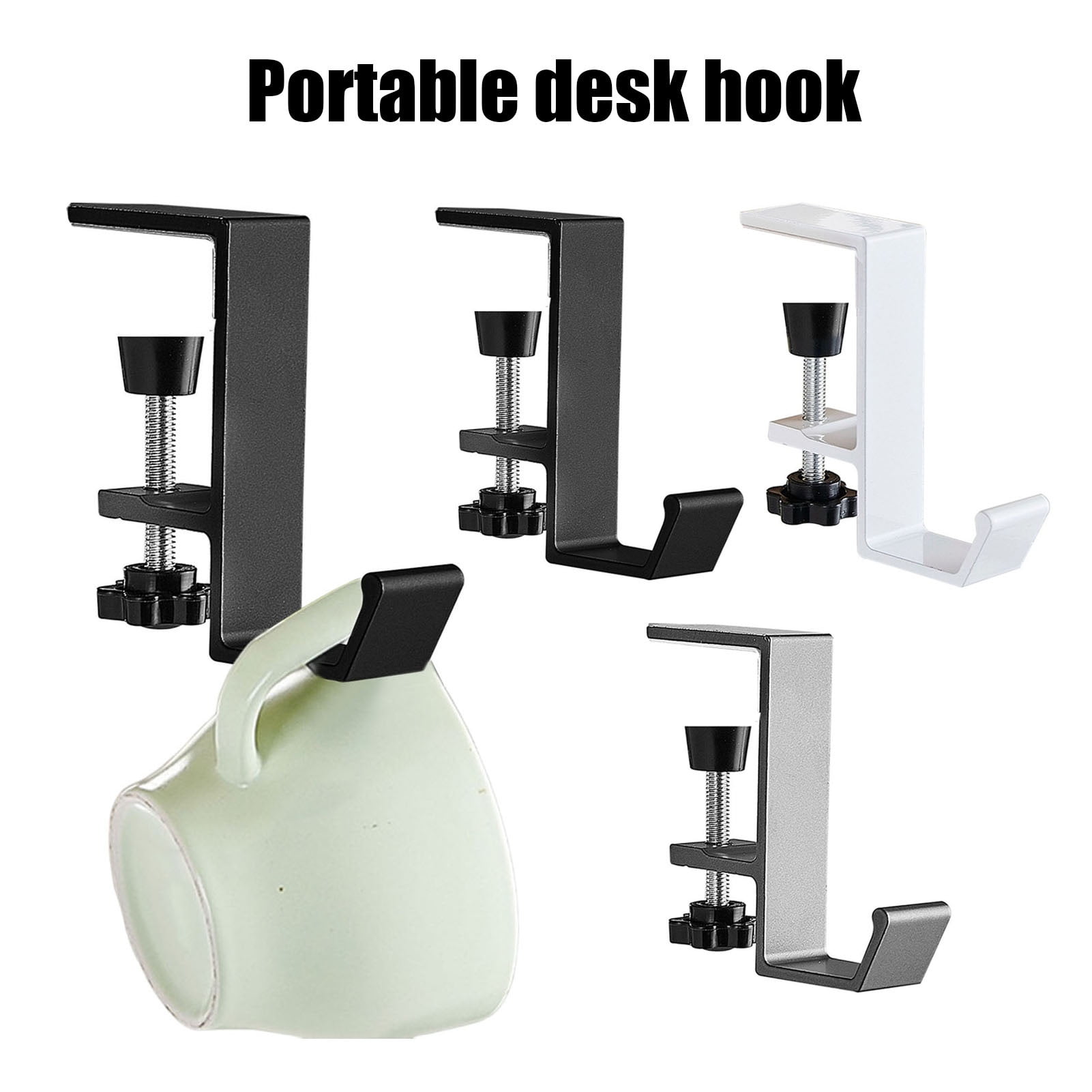 Joernso Mobile Hook for Desk Side Anti-slip Adjustable Great Load ...
