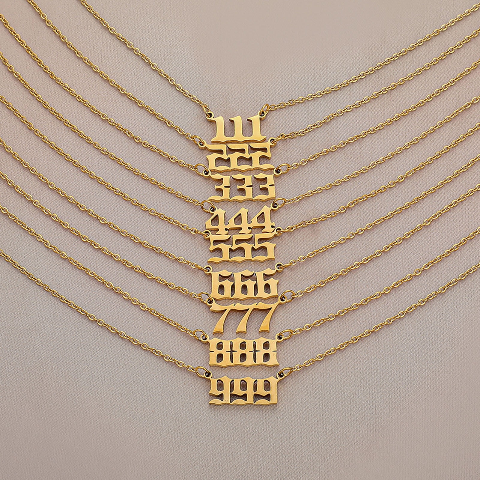 Joernso Number Necklace Retro Fine Workmanship Creative Women Wear ...