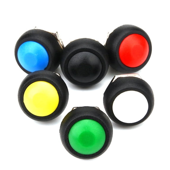Joernso PBS-33B 12mm Waterproof Momentary Push Button Mini ON/Off Rest ...