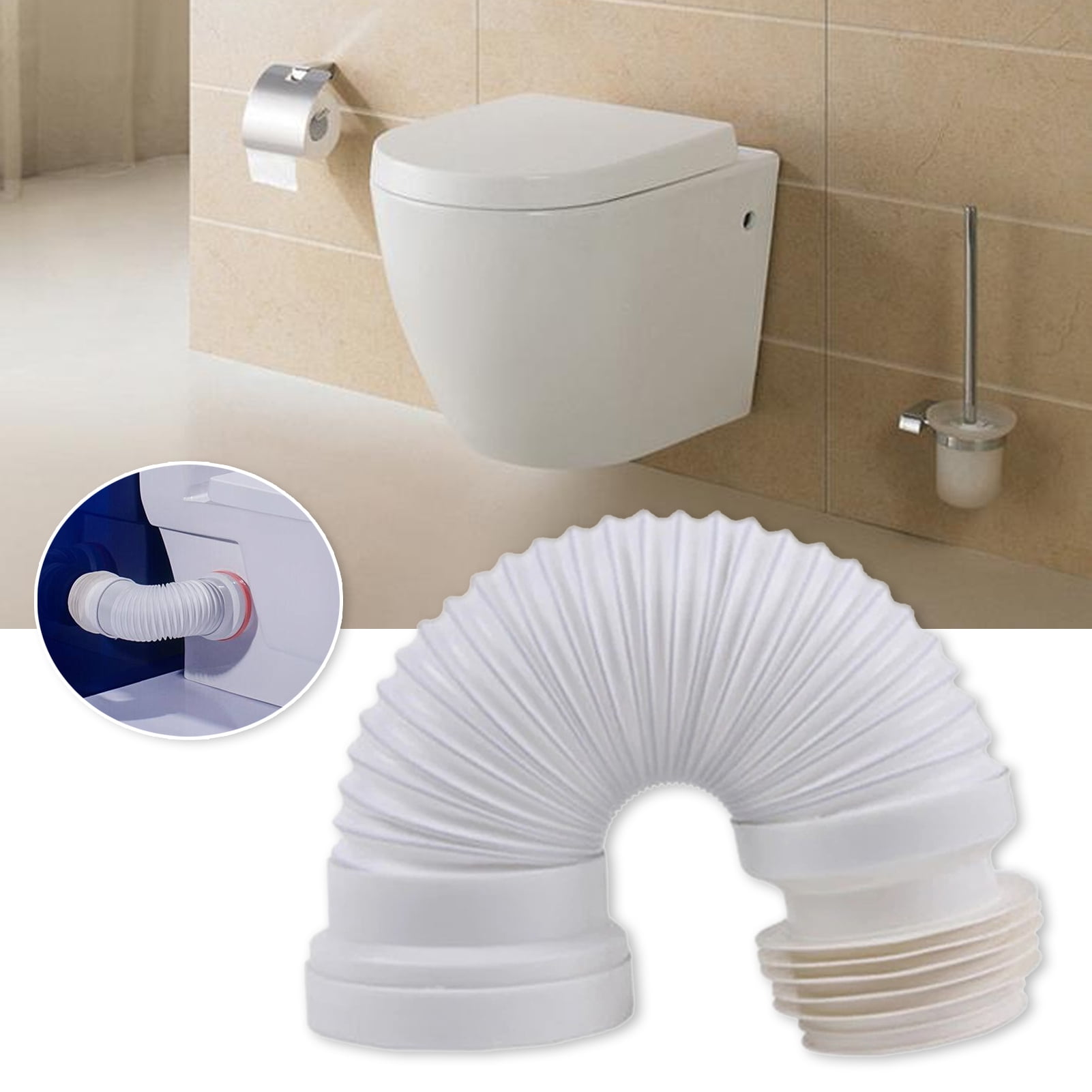 Joernso Pan Connector Flexible Wear Resistant PVC Easy Installation WC ...