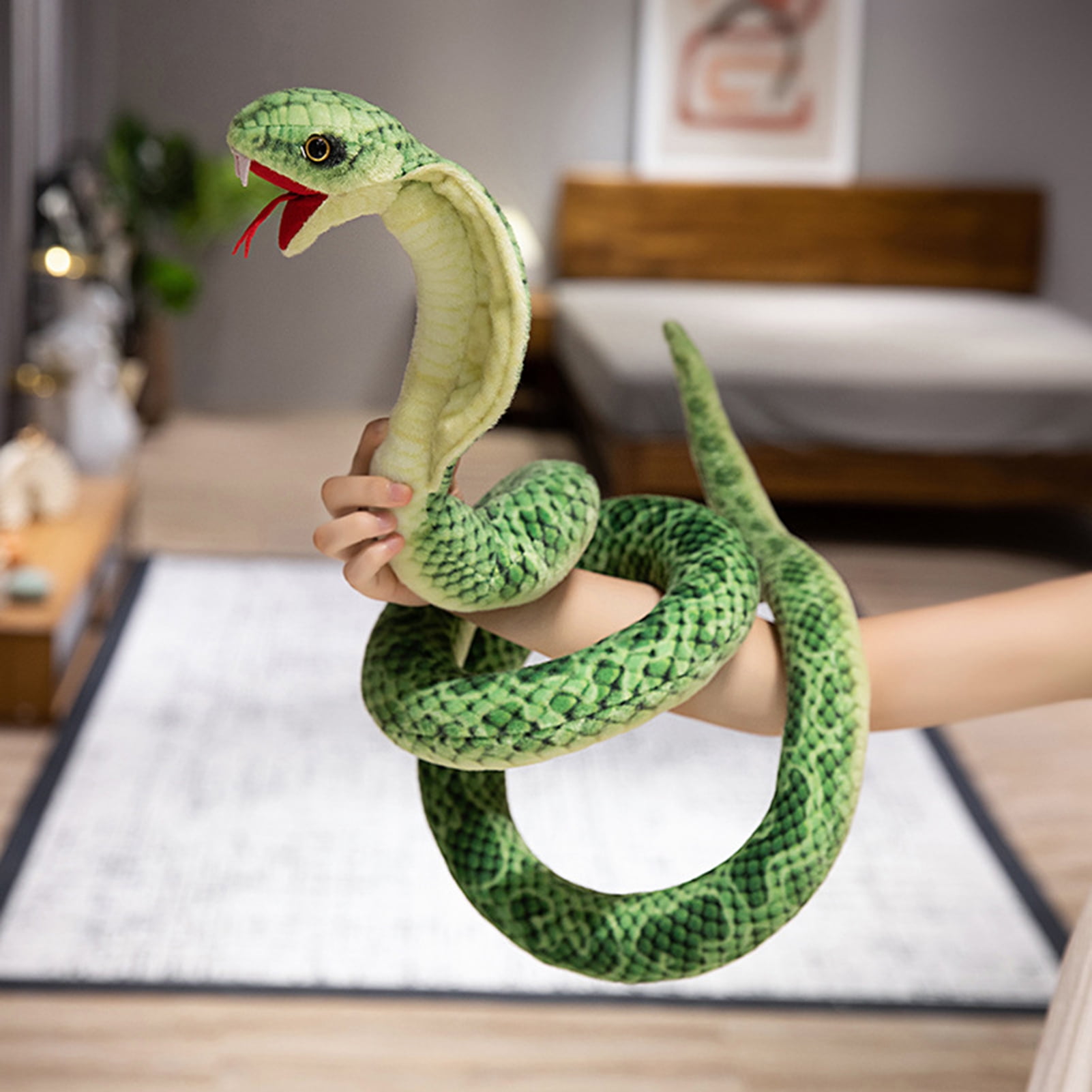 Joernso Plush Snake Doll Toy Realistic Stuffed Snake Figure Soft Snake ...