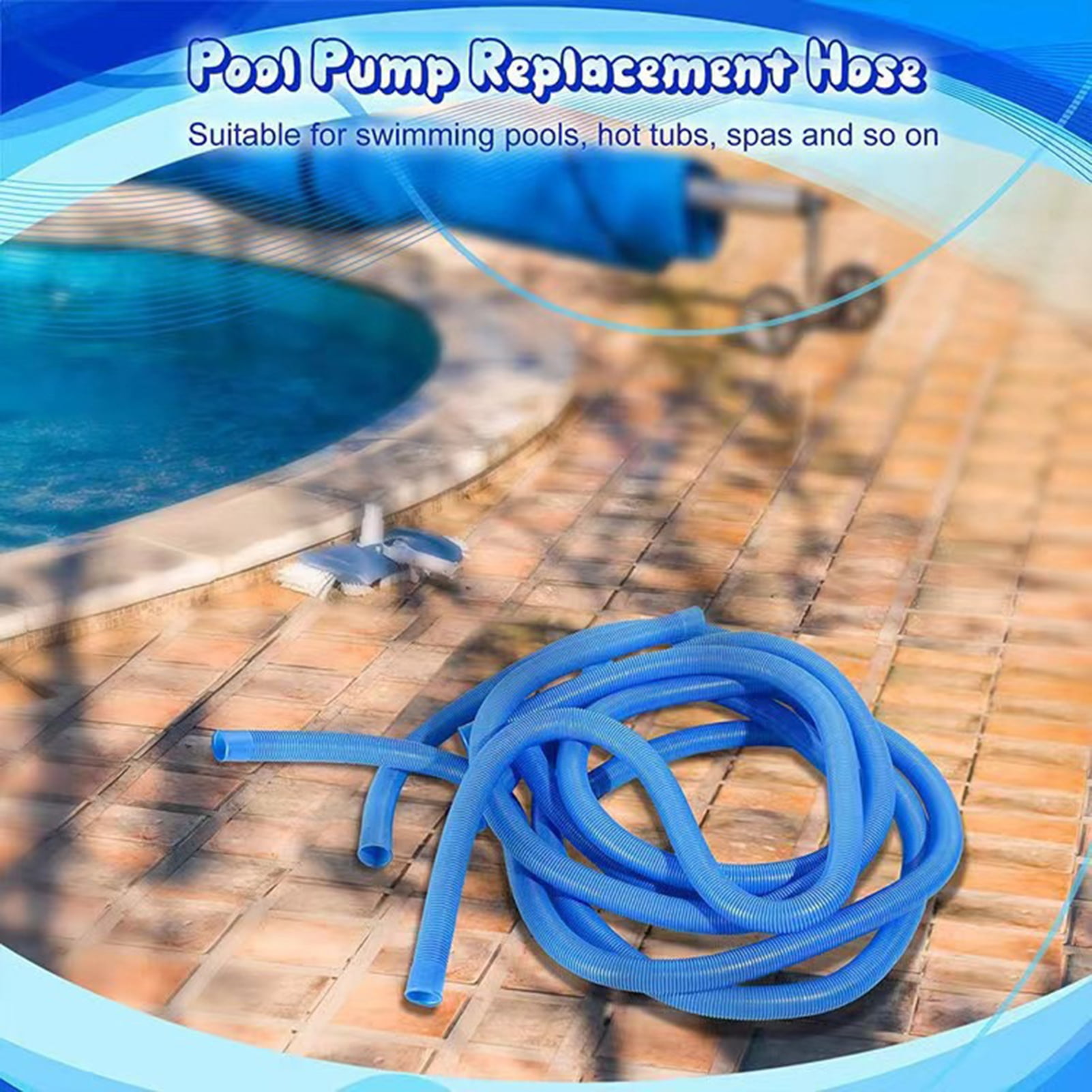 Joernso Pool Hose with Clamps Easy to Install Spiral Wound Structure ...