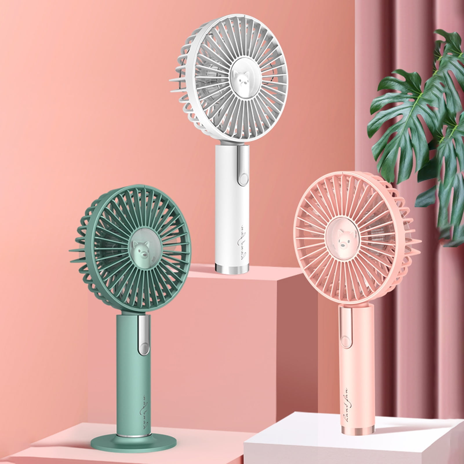 Joernso Portable Fan Low Noise Hands-free ABS School Student Mini Fan ...