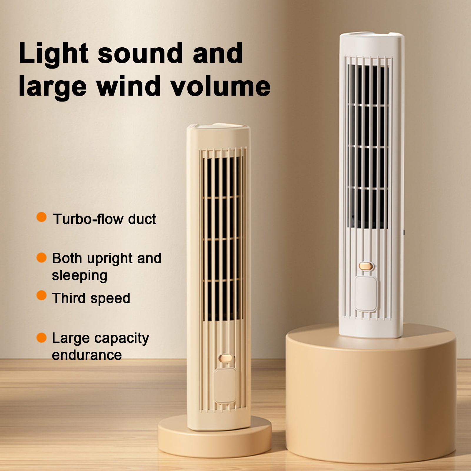 Joernso Portable Tower Bladeless Fan Air Conditioner with 3 Speeds ...
