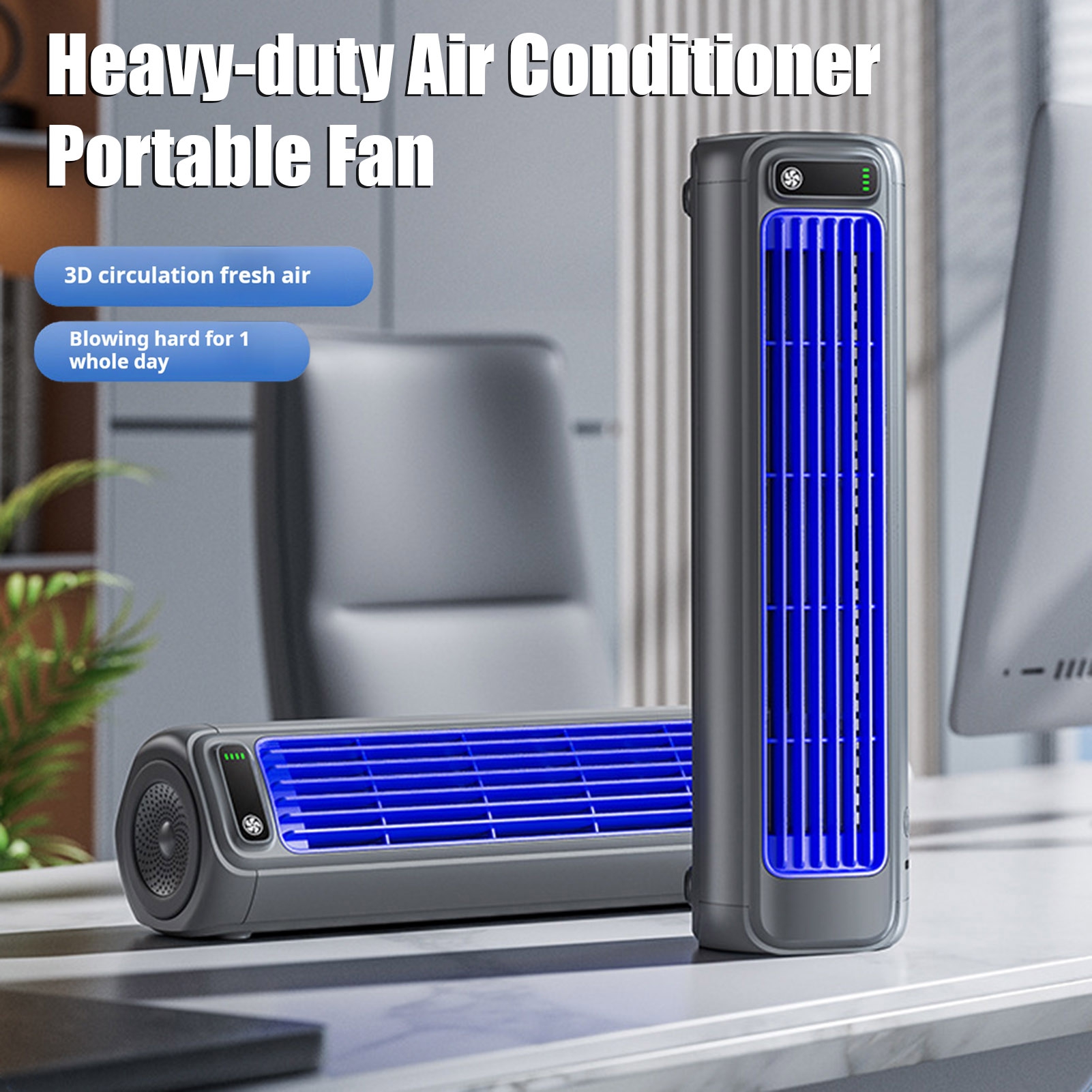 Joernso Rechargeable Tower Fan Personal Air Conditioner with 3 Speed ...