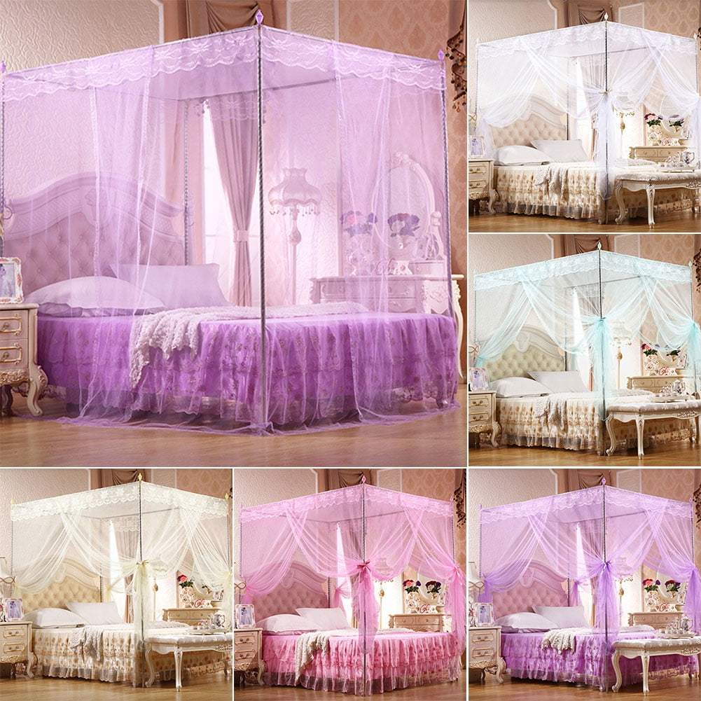 Joernso Rectangular 3 Sides Opening Mosquito Net Mesh Bed Canopy Insect ...