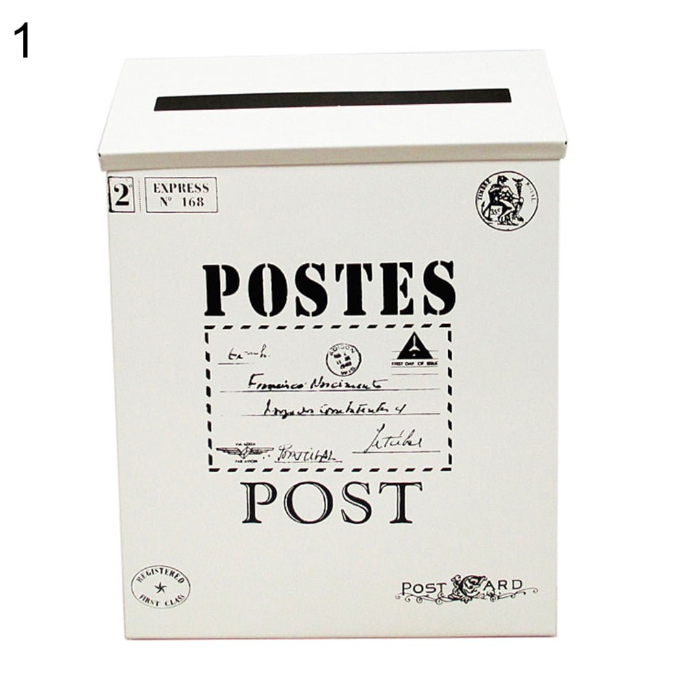 Joernso Retro Metal Wall Mounted Mailbox Bucket Newspaper Letter Box ...