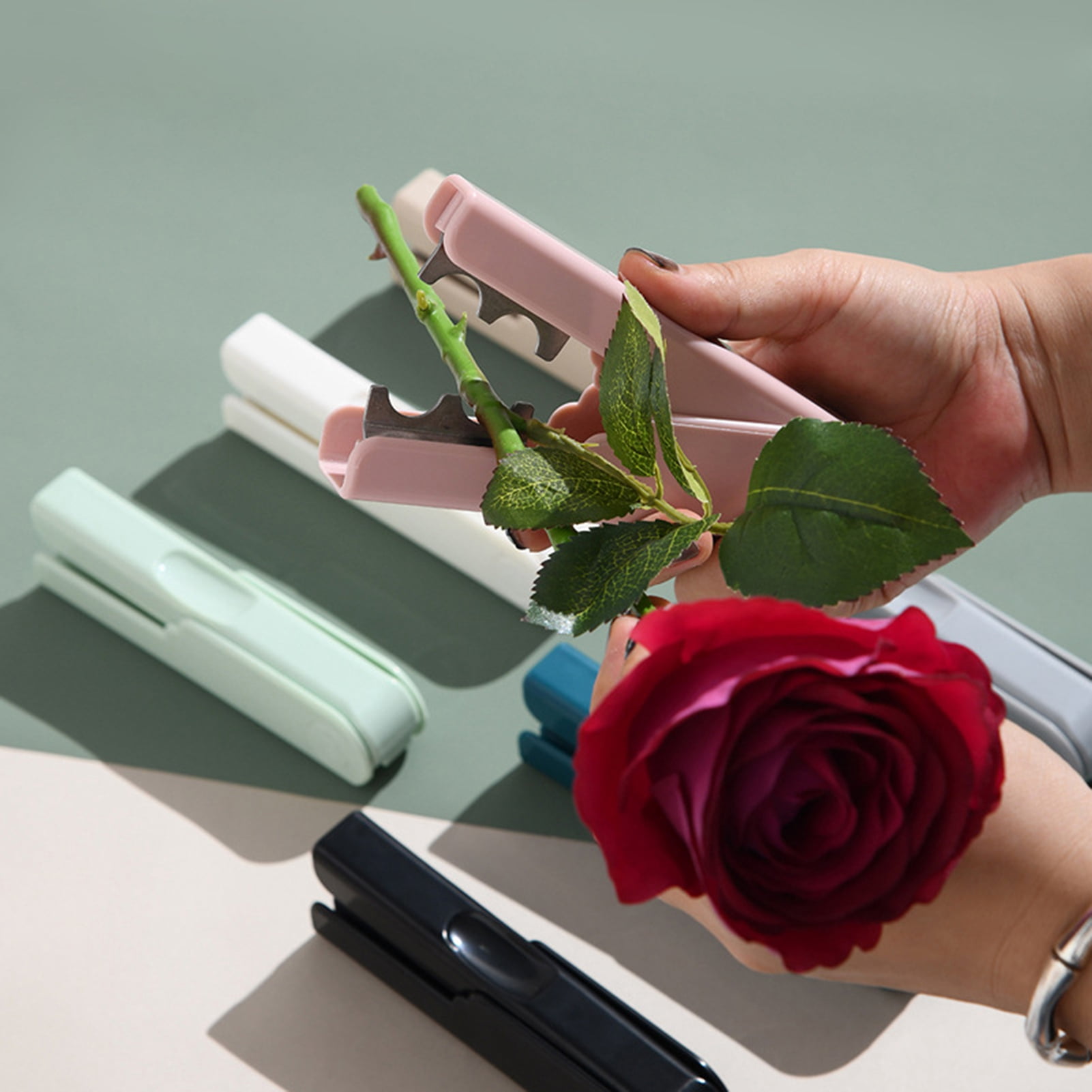 Joernso Rose Thorn Stripper Auto Buckle Finger Groove Portable Flower ...